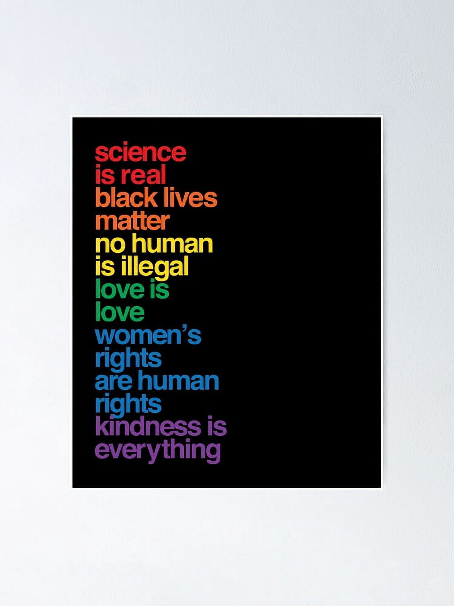 Aaroca Science is Real Black Lives Matter Poster Classic Decoration for ...