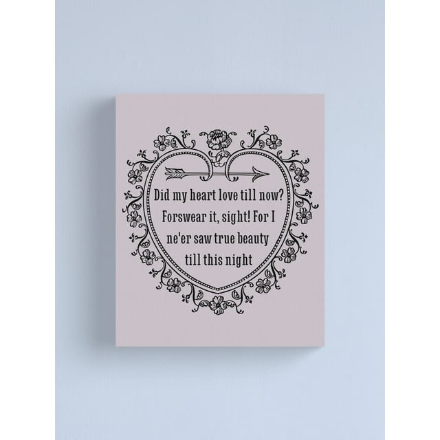 Aaroca Shakespeare Quote From Romeo and Juliet Did my heart love till ...