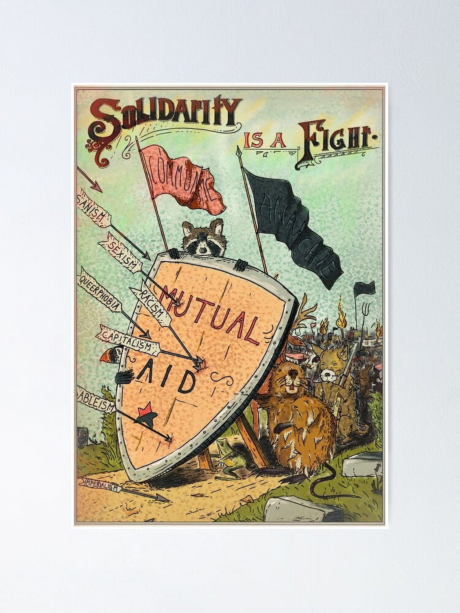 Aaroca Solidarity is a Fight – Mutual Aid & Anarchy Unframed Classic ...