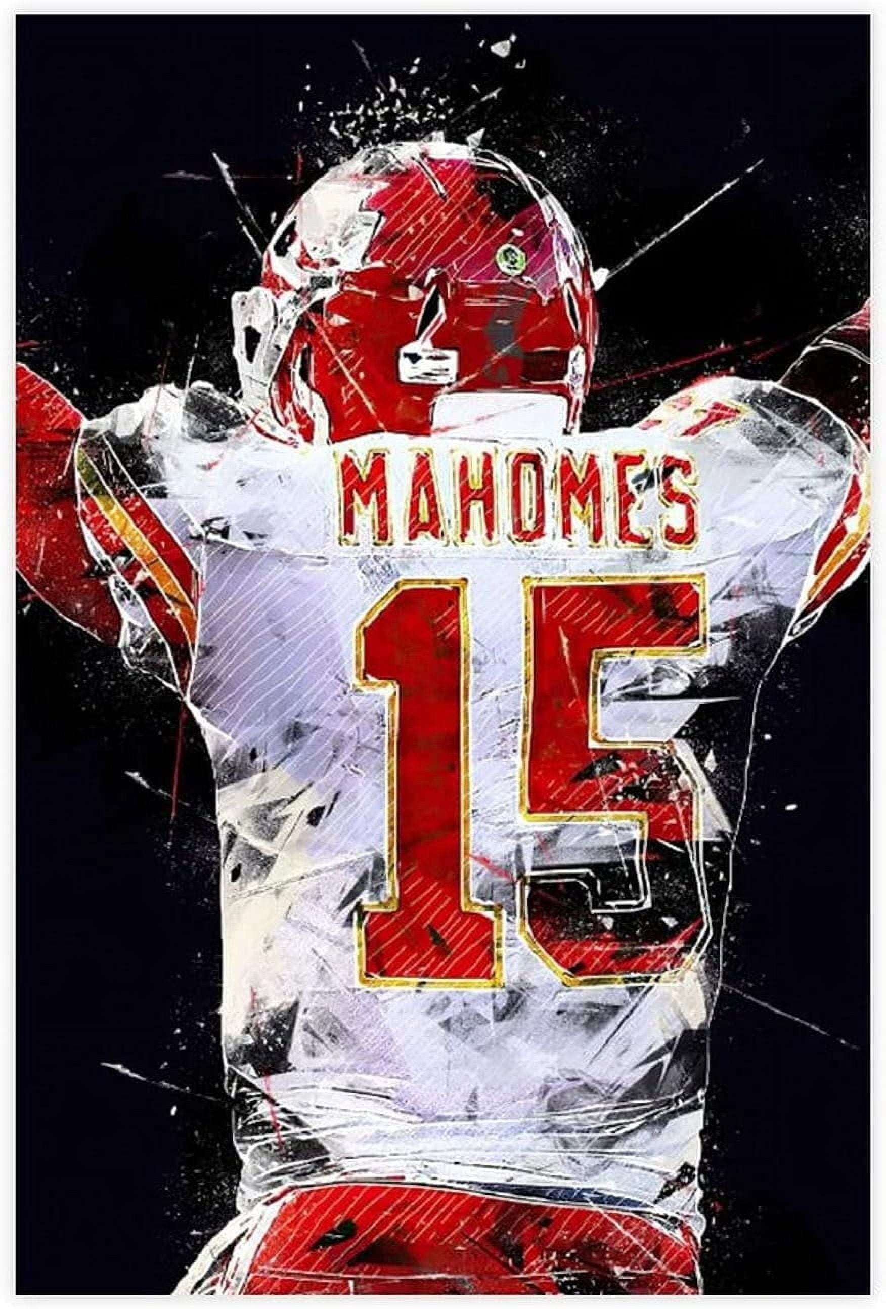 Aaroca Star Sports Poster Patrick Mahomes 1 Canvas Poster Wall Art ...