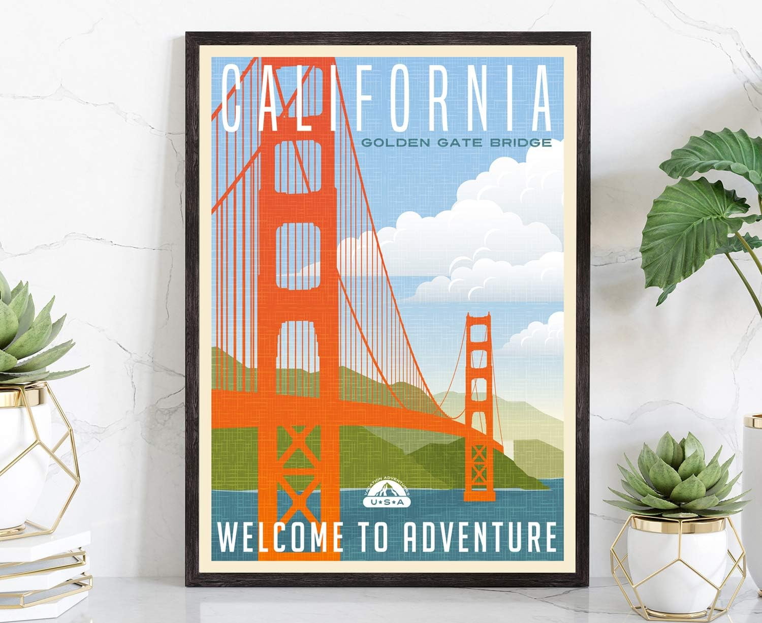 Aaroca State Poster, Retro Style Travel Poster, California, Vintage ...