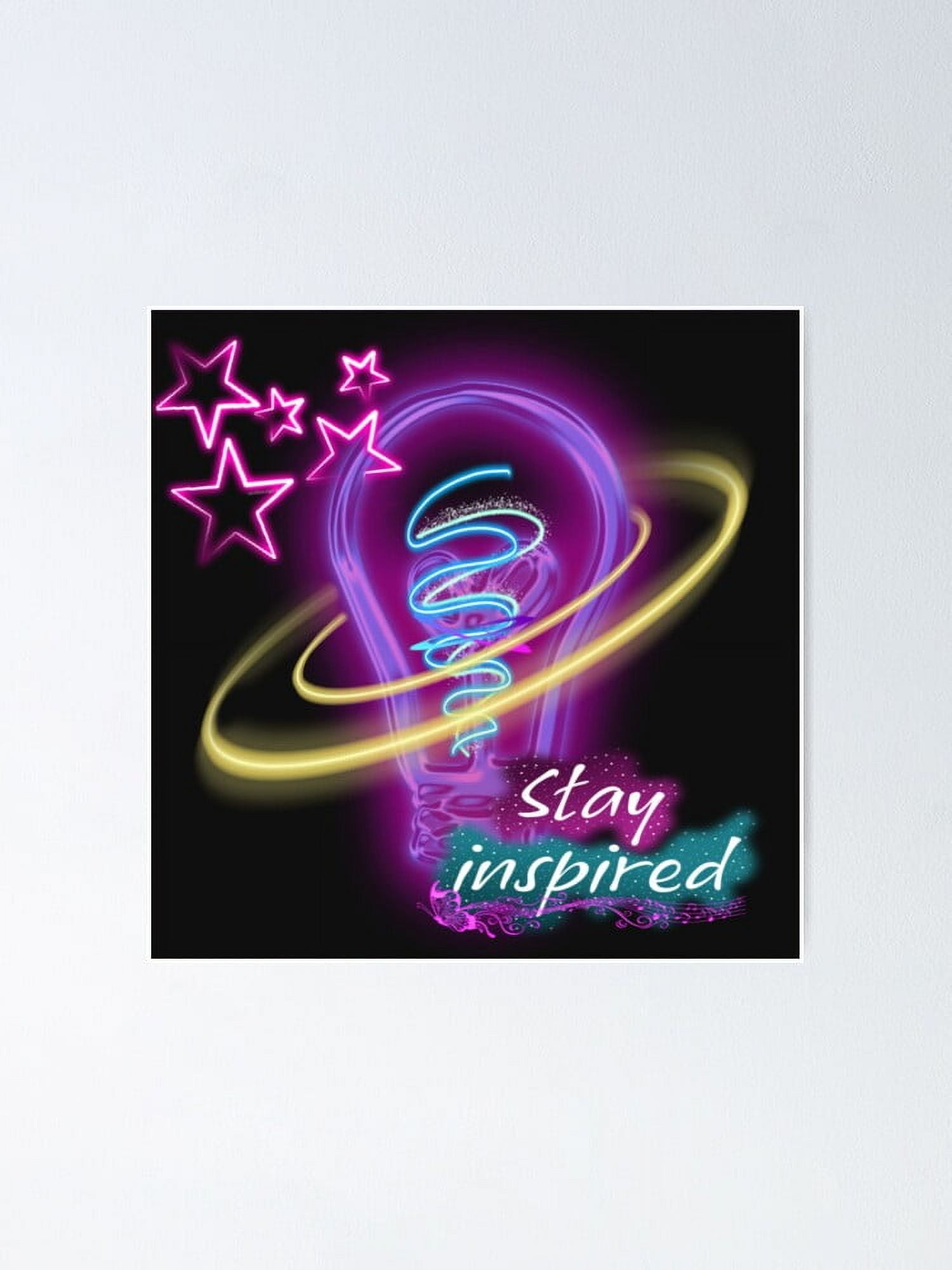 Aaroca Stay inspired neon lights Poster Artwork Decor for Living Room ...