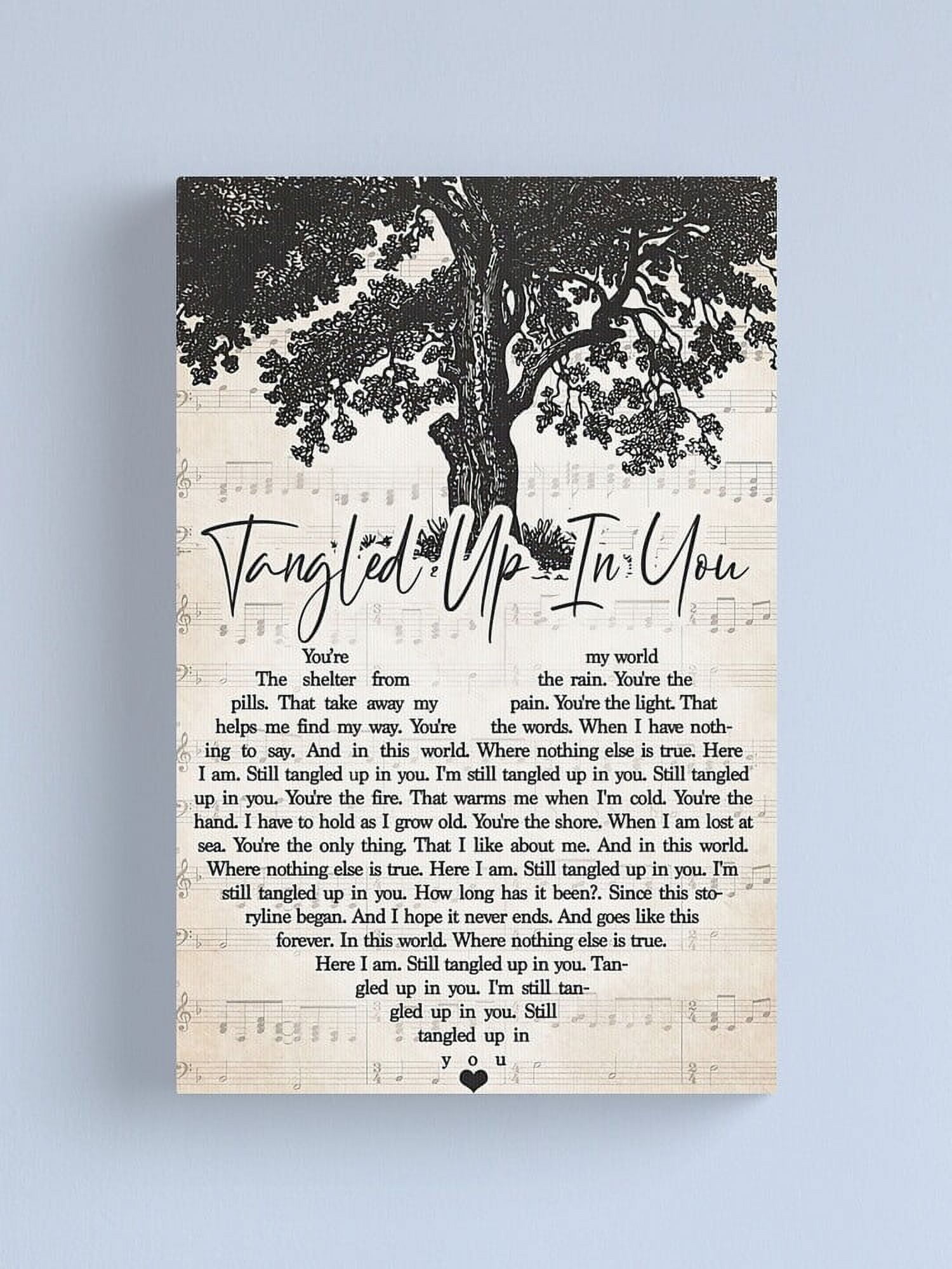 Aaroca Tangled Up In You Lyrics Wall Art - Staind Gift Canvas Print ...