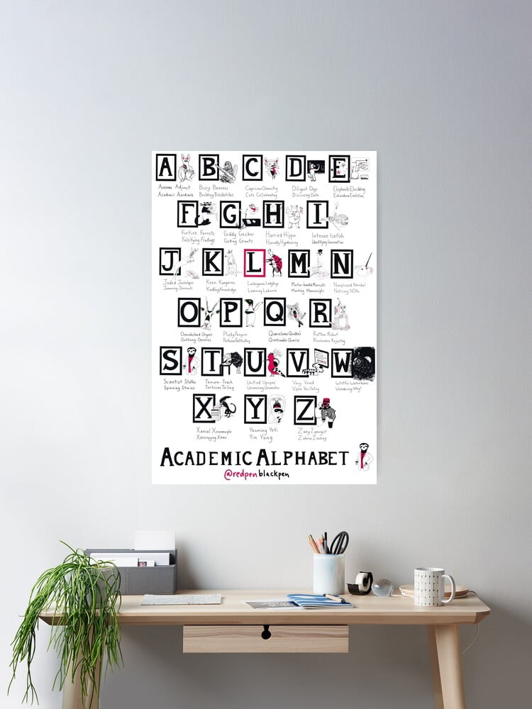 Aaroca The Academic Alphabet Poster Poster Classic Decoration for ...
