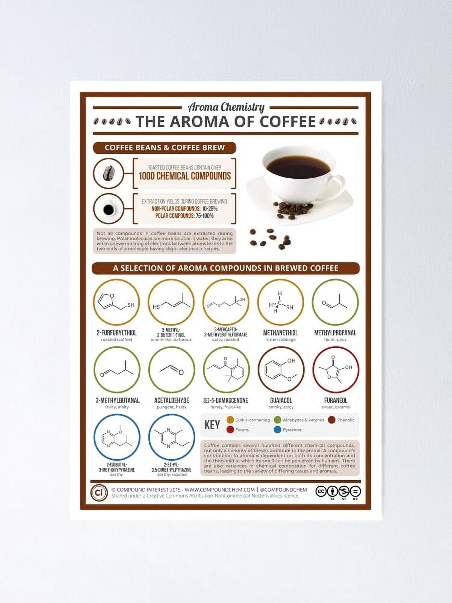 Aaroca The Chemistry of Coffee's Aroma (Unframed) Classic Decoration ...