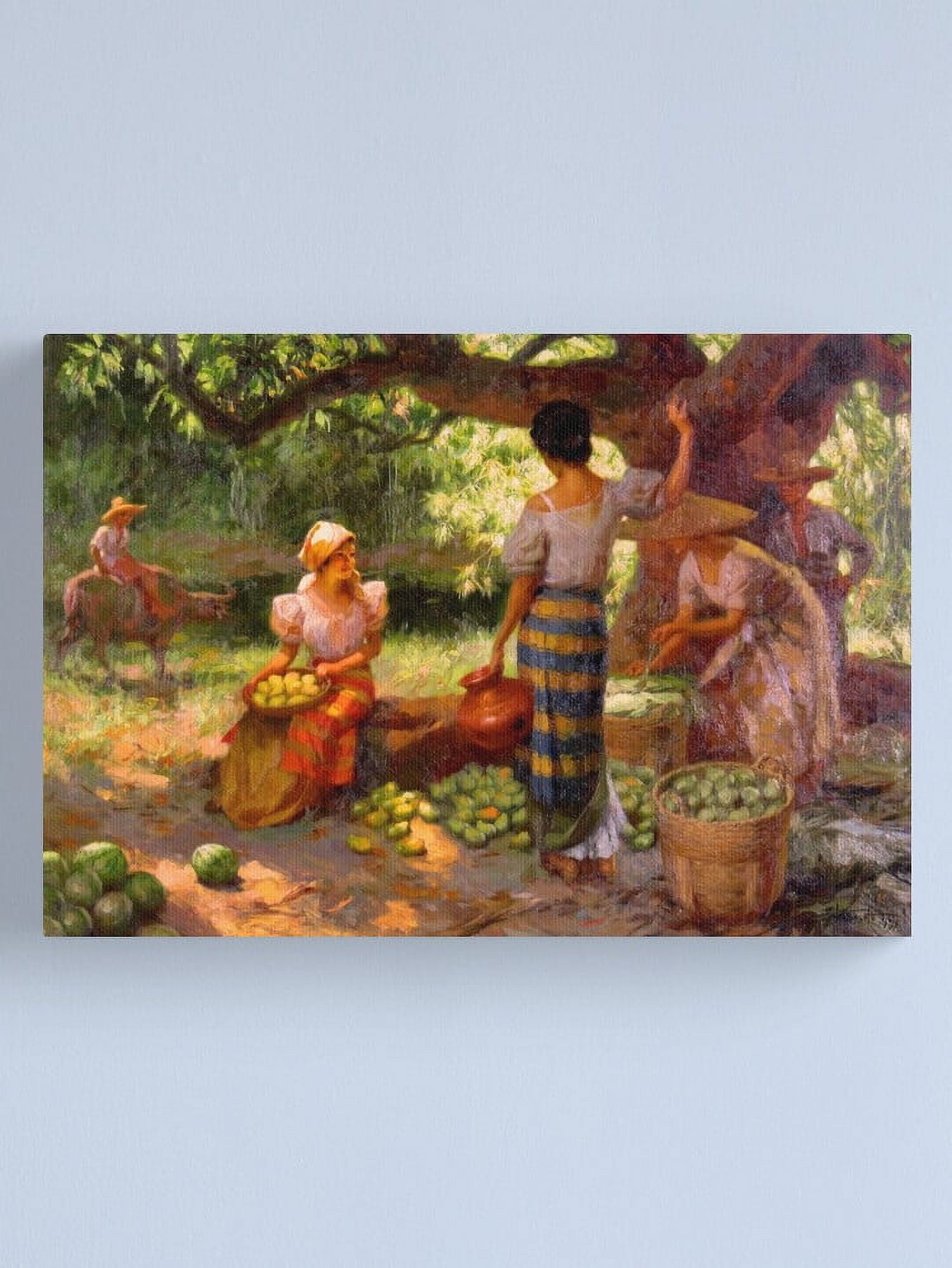 Aaroca The Fruit Pickers Under the Mango Tree Canvas Print (Unframed ...