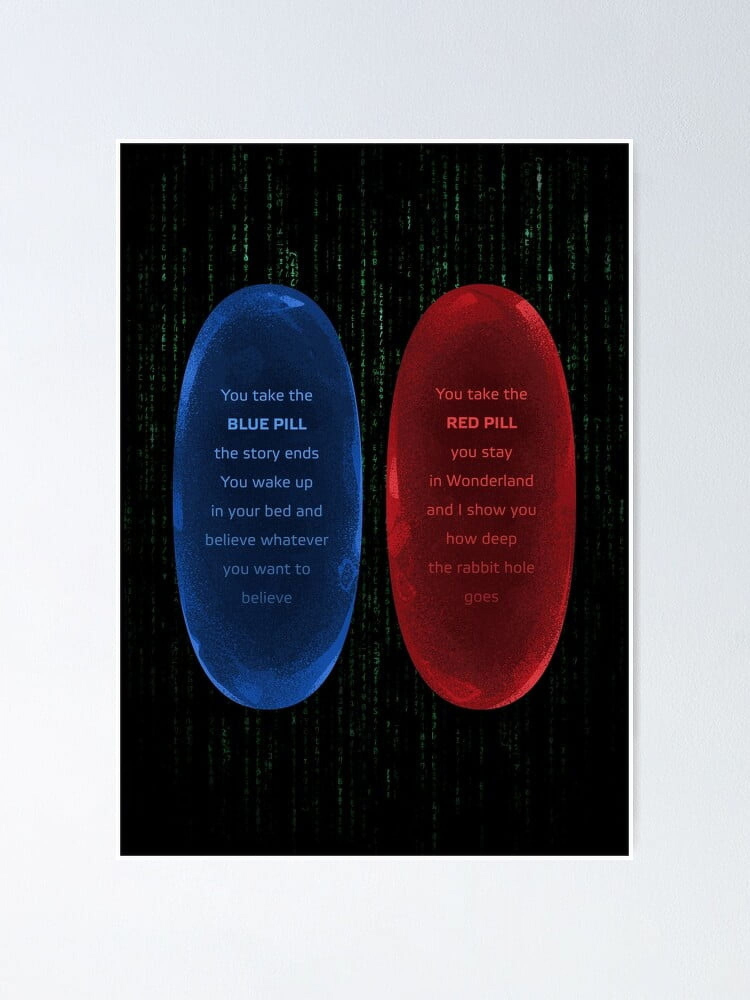 Aaroca The Matrix Pills Unframed Canvas Unique Wall Decor for Modern ...