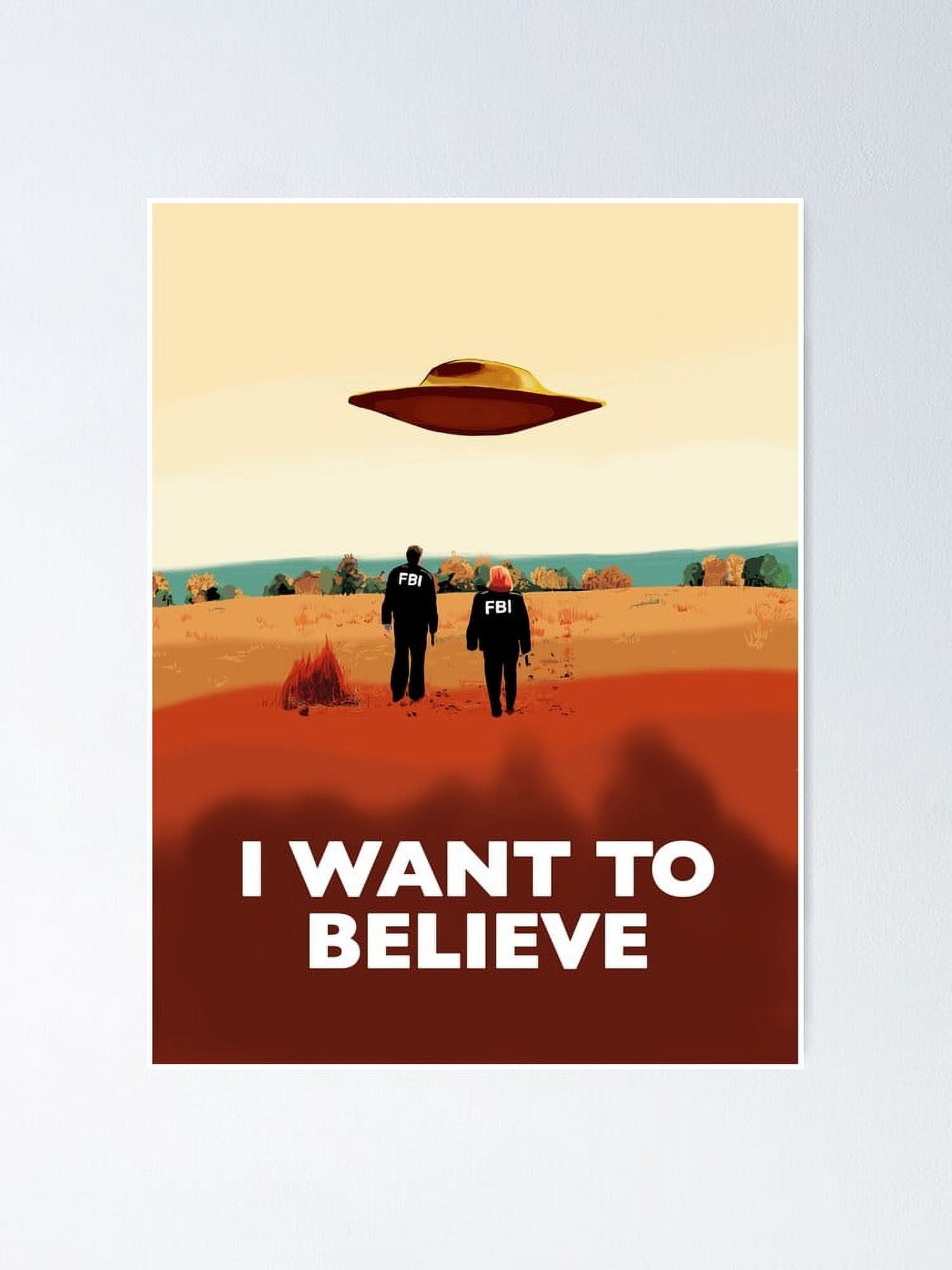 Aaroca The X Files I want to believe FBI poster Unframed Classic ...
