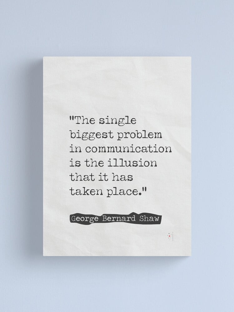 Aaroca “The single biggest problem in communication is the illusion ...