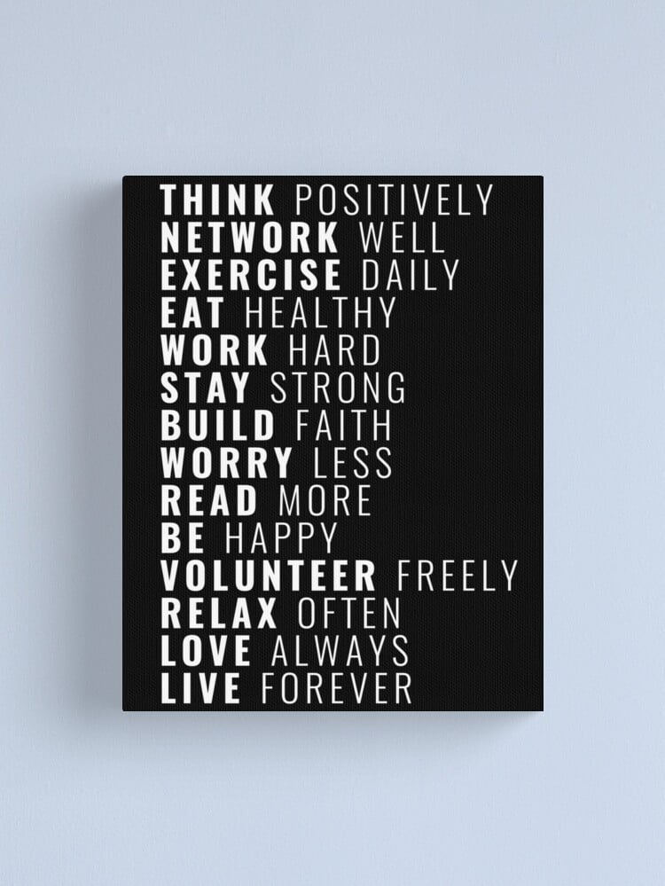 Aaroca Think positively | Motivational Canvas Print Inspirational Quote ...