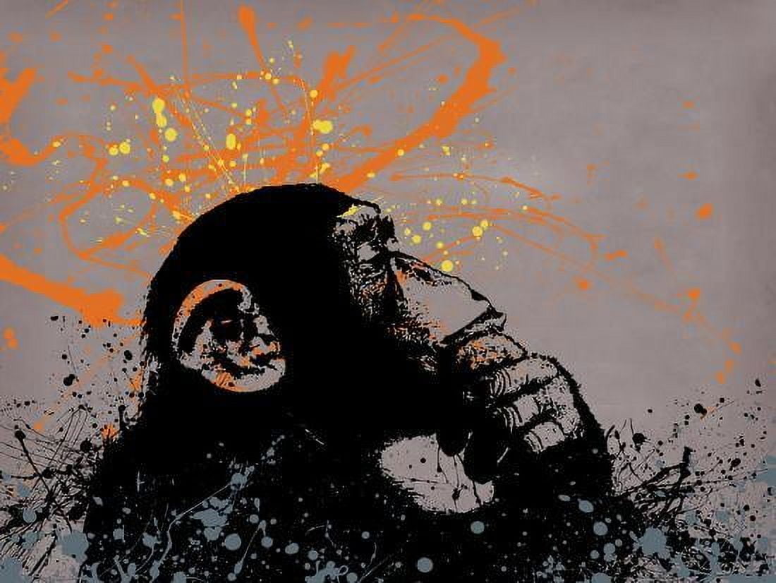 Aaroca Thinker Monkey (Unframed) Classic Decoration for Office Modern ...