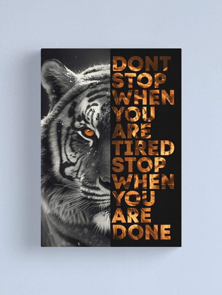 Aaroca Tiger Motivational Quote Canvas Print High-Quality Canvas Wall ...