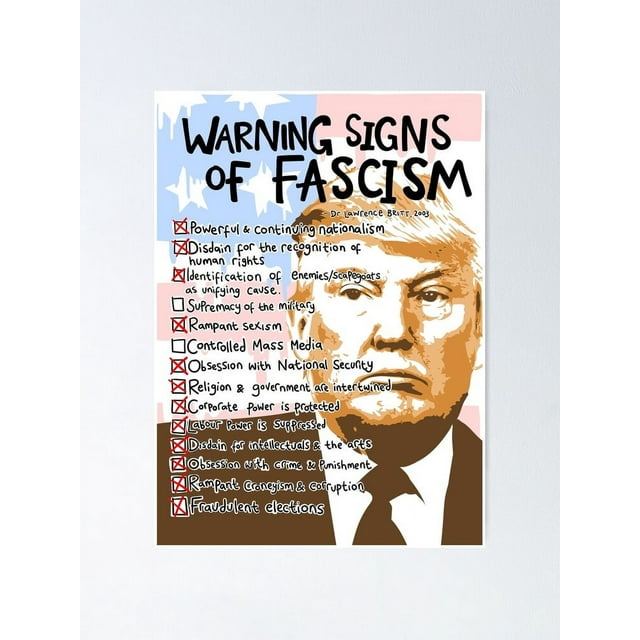 Aaroca Trump & the 14 Warning Signs of Fascism. Unframed Classic ...