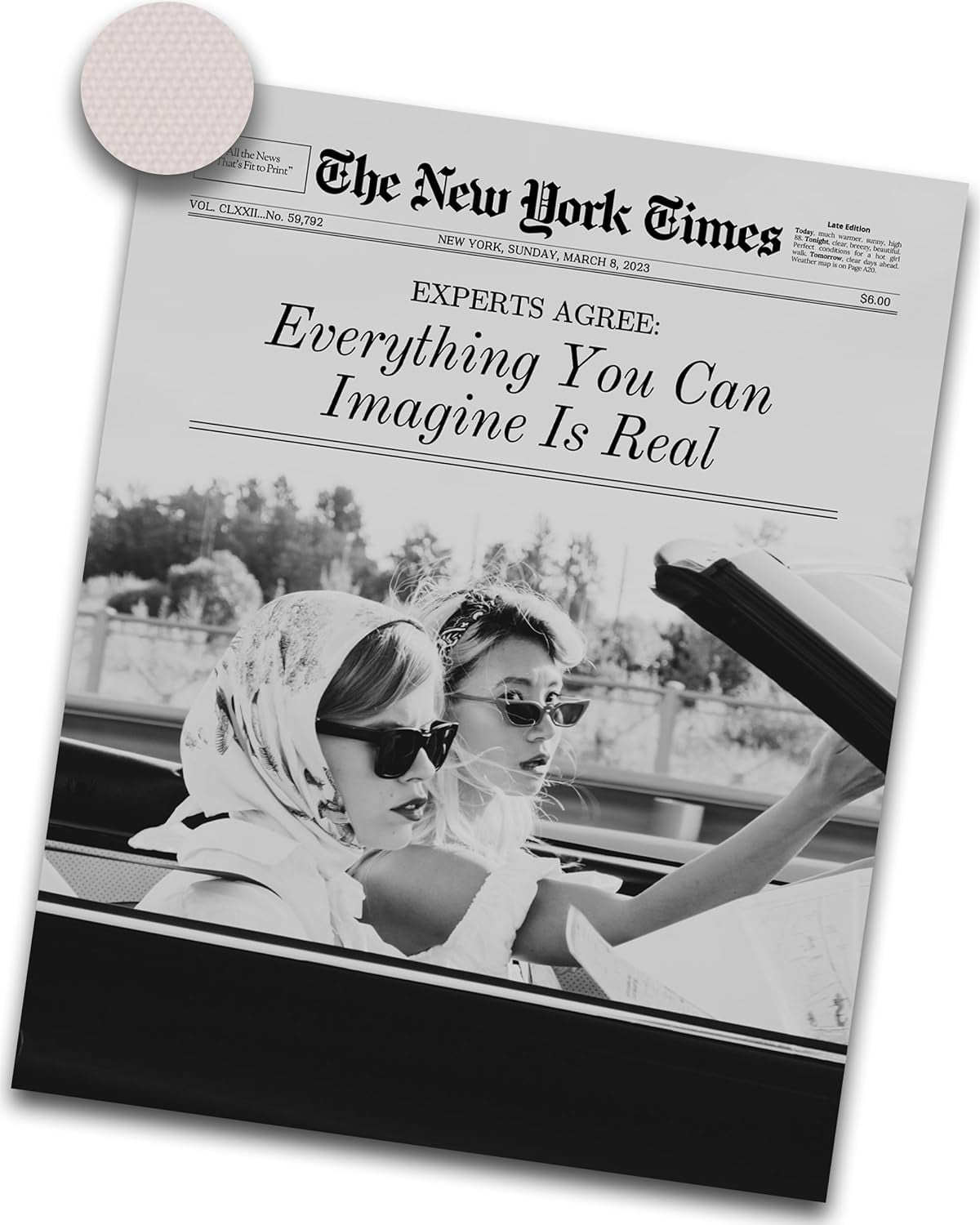 Aaroca Unframed Trendy Hot Girls NewsPaper Wall Art Prints Canvas Wall ... Aaroca Unframed Trendy Hot Girls NewsPaper Wall Art Prints Canvas Wall ...