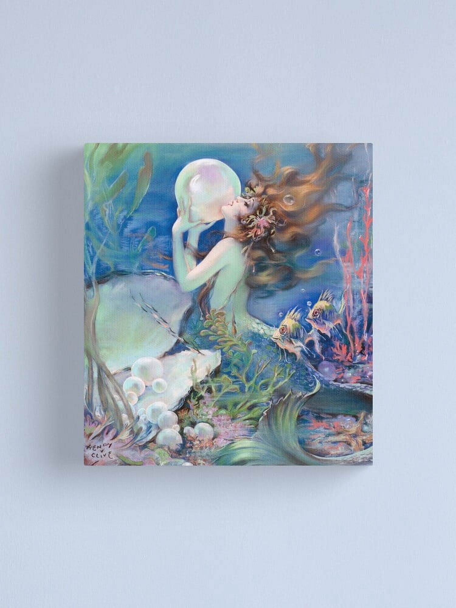 Aaroca Vintage Mermaid painting, mythological being Canvas Print ...
