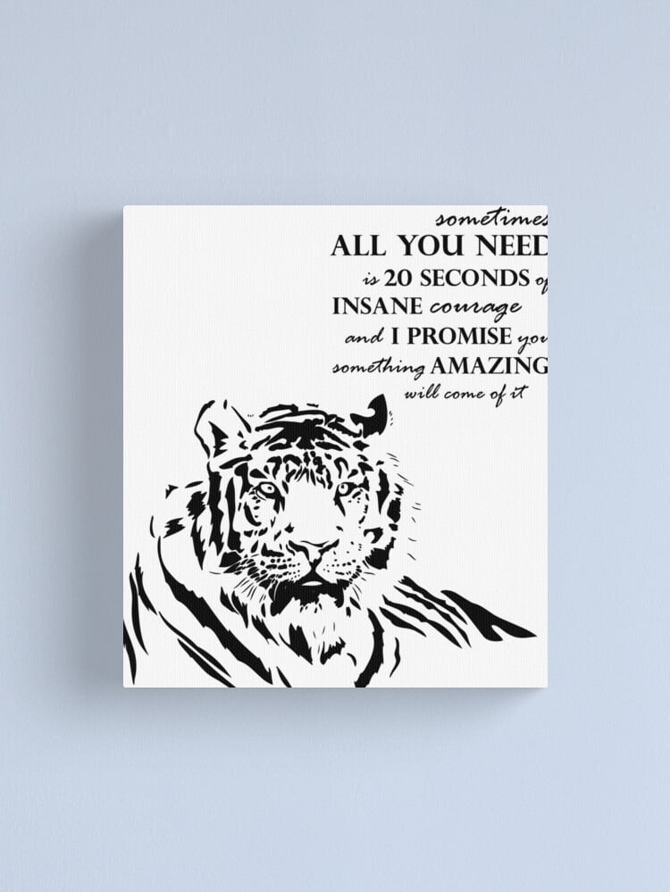Aaroca We Bought a Zoo "20 Seconds of Courage" Quote Canvas Print ...