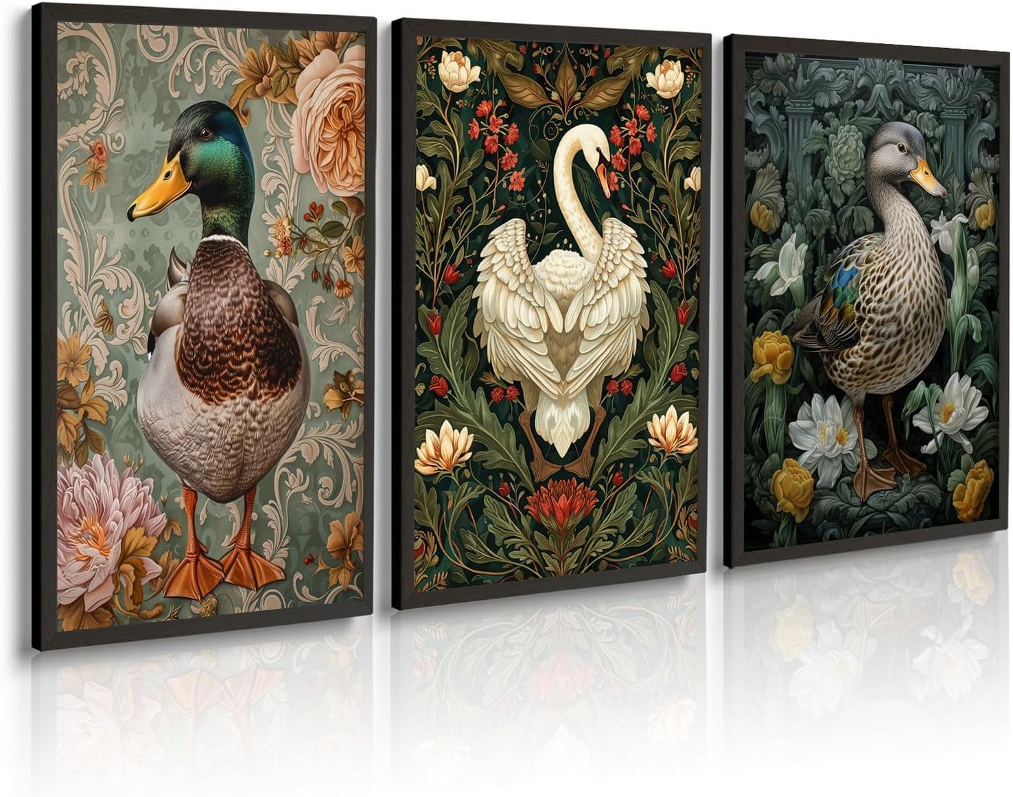 Aaroca William Morris Wall Art, Vintage Forest Animal Canvas Prints for ...