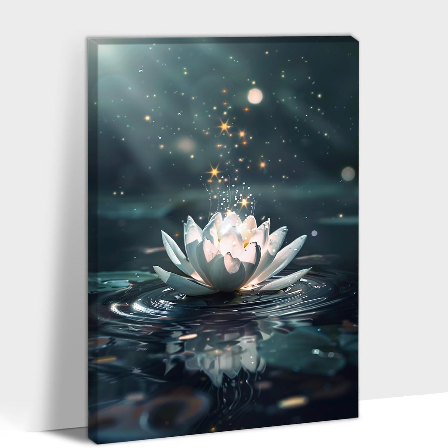 Aaroca Zen Canvas Wall Art, Lotus Flower Picture Prints Wall Art Decor ...
