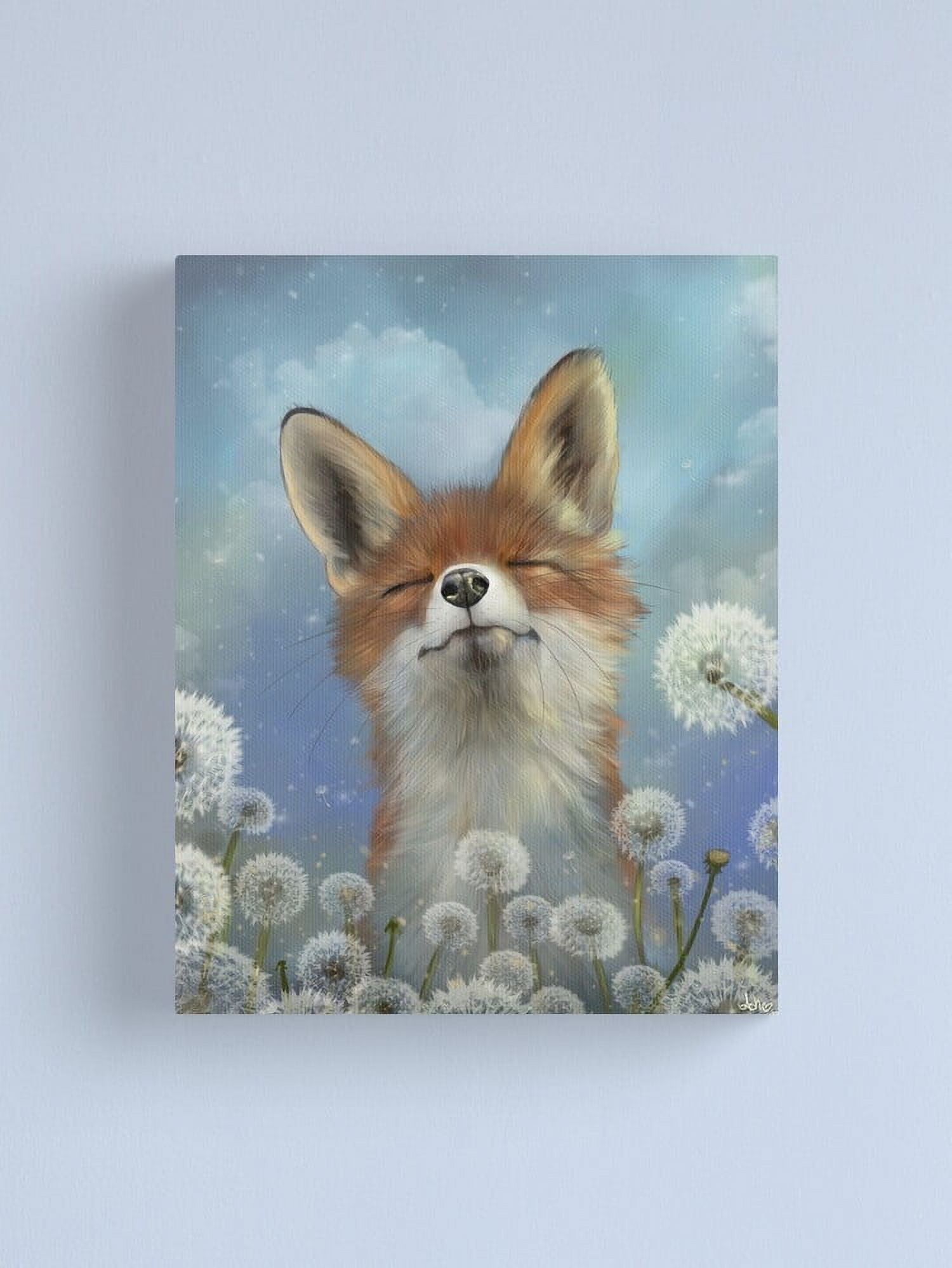 Aaroca new Dandelion fox Canvas Print Canvas Print Canvas Art Print ...