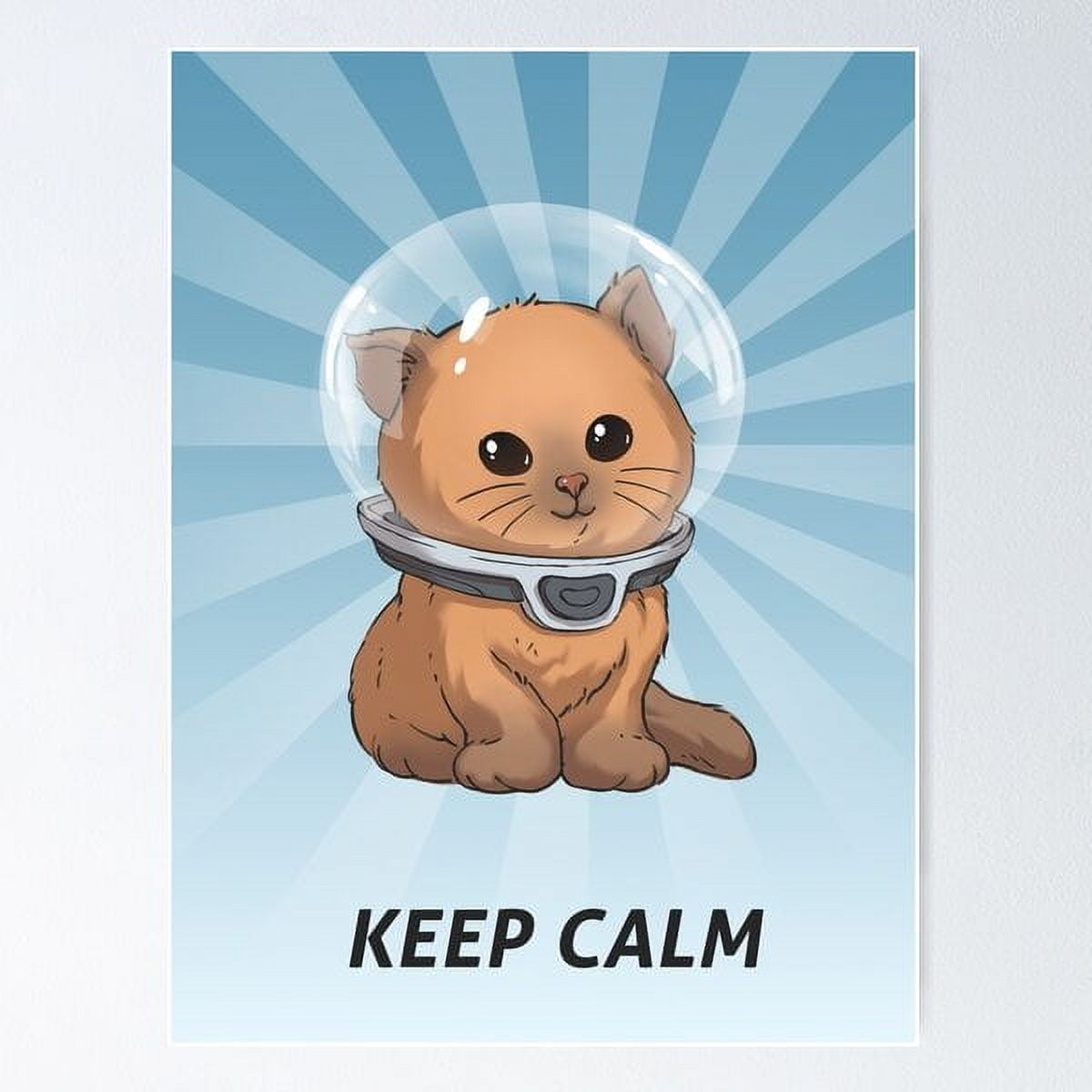 Aaroca new Keep Calm Kitty Poster Unframed Canvas Unique Wall Decor for ...