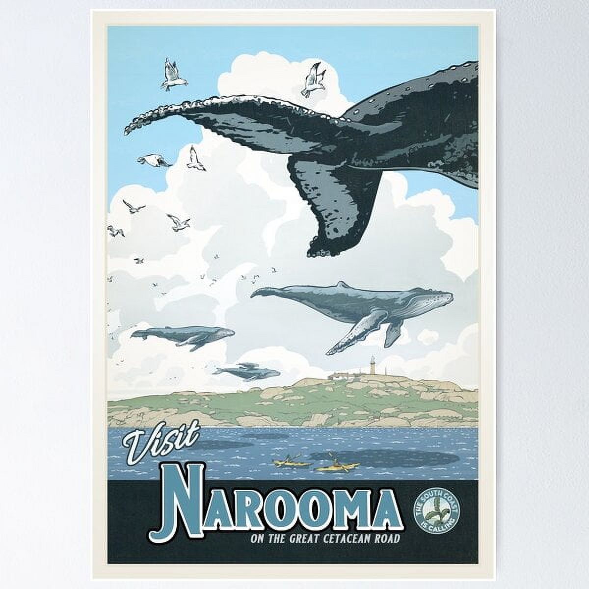 Aaroca new Narooma Poster Unframed Canvas Unique Wall Decor for Modern ...