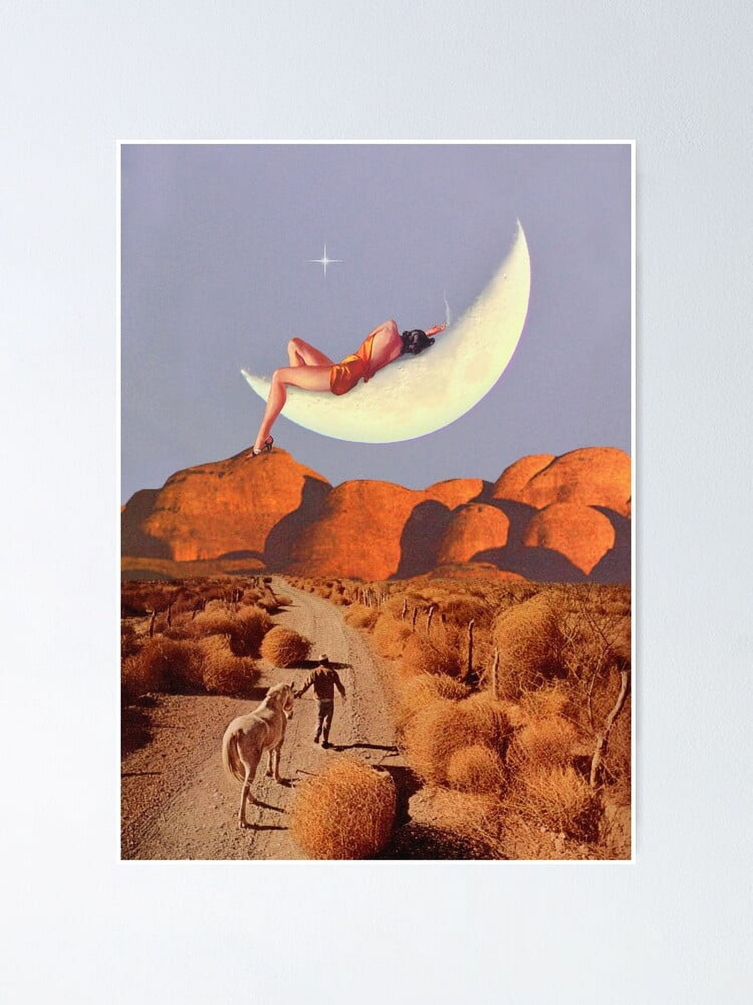 Aaroca new She was the Moon Unframed Canvas Unique Wall Decor for ...