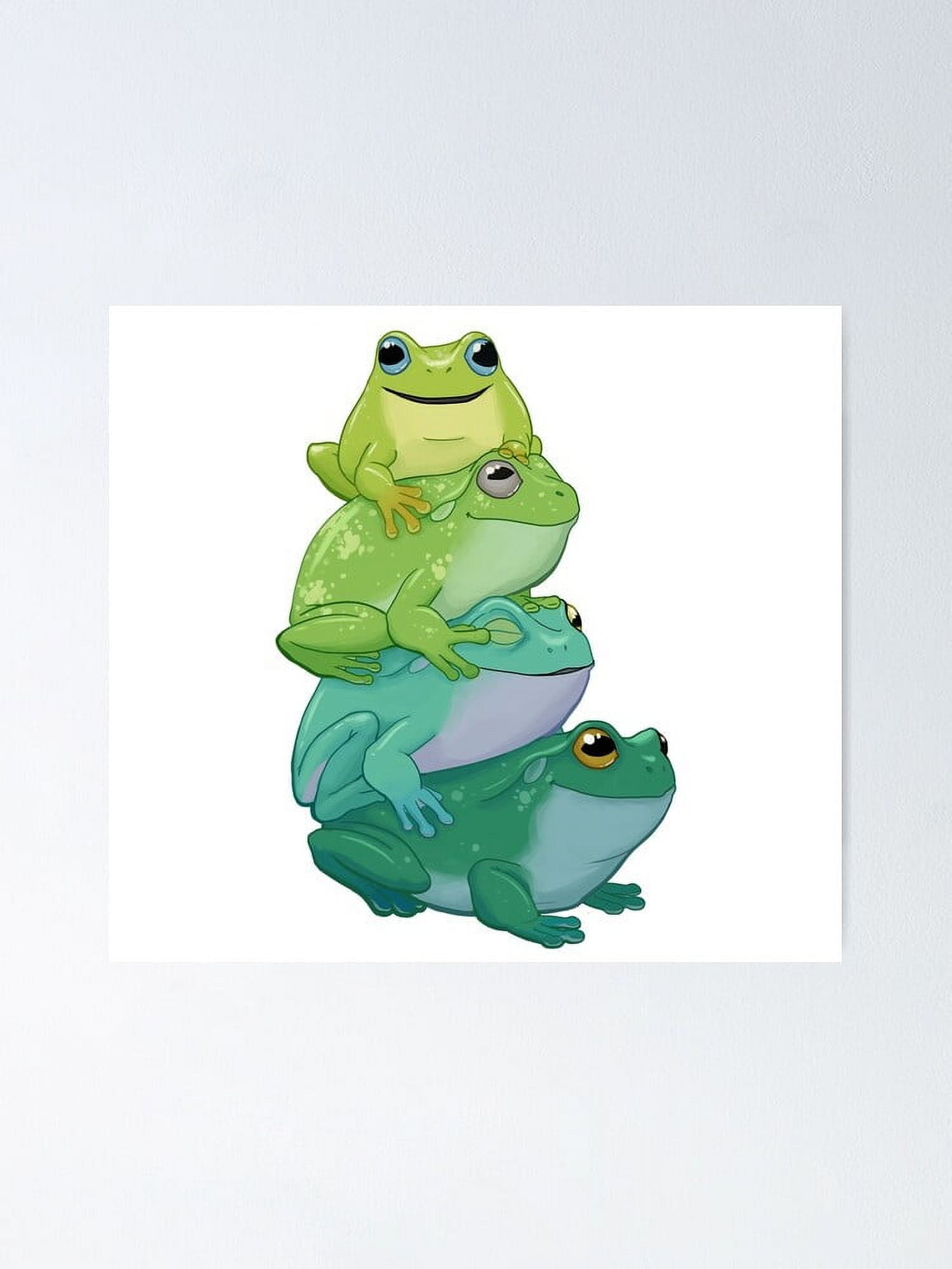 Aaroca new Sticky frog stack Unframed Classic Decoration for Office ...