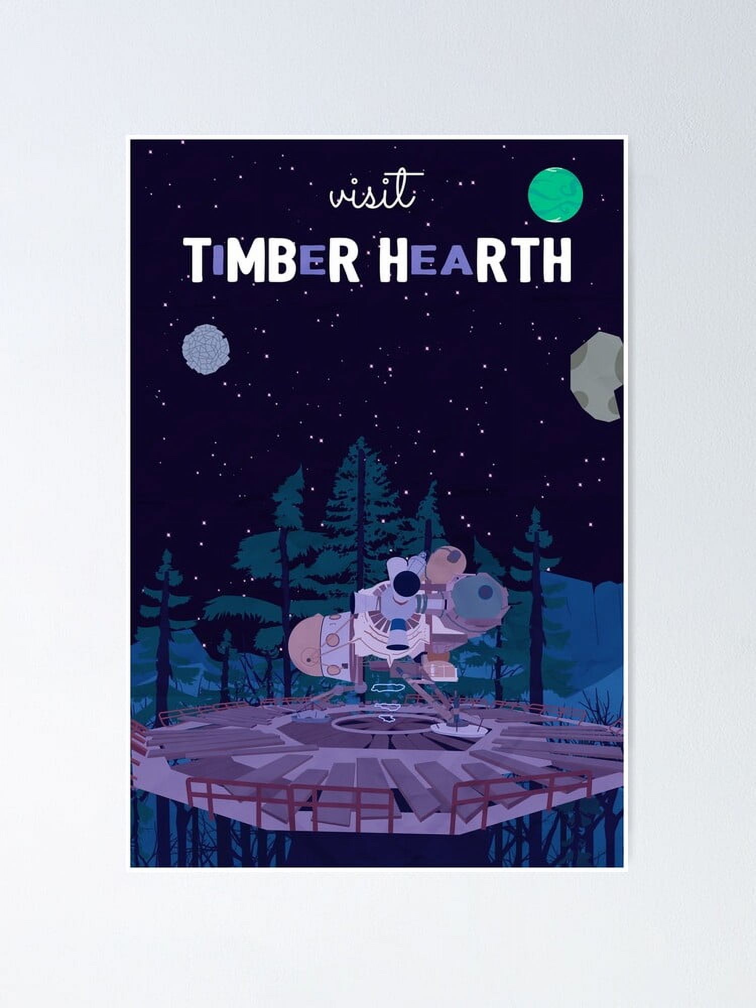 Aaroca new Timber Hearth Travel Poster Unframed Canvas Unique Wall ...