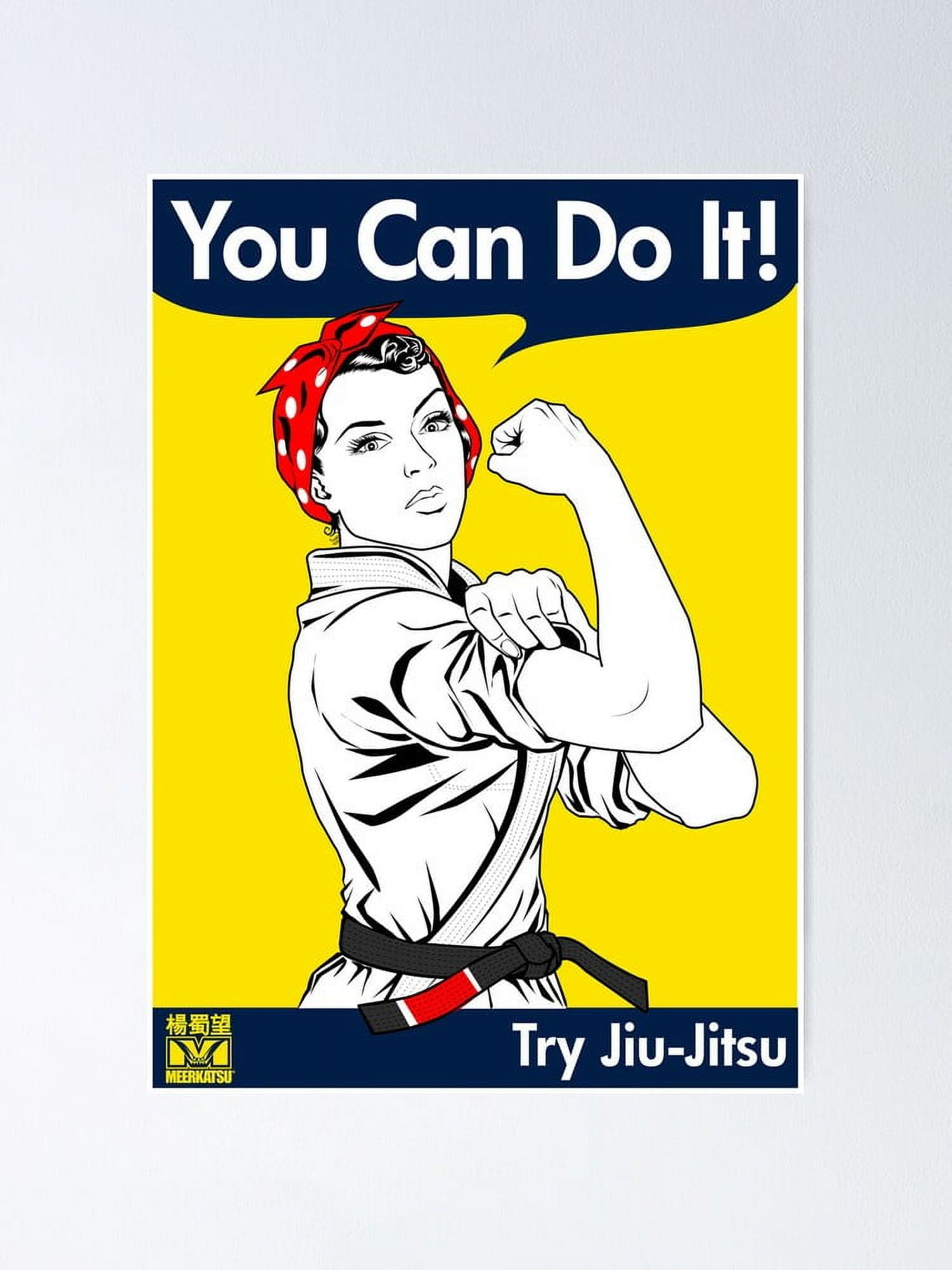 Aaroca new Try Jiu-Jitsu Unframed Poster Classic Decoration for Office ...