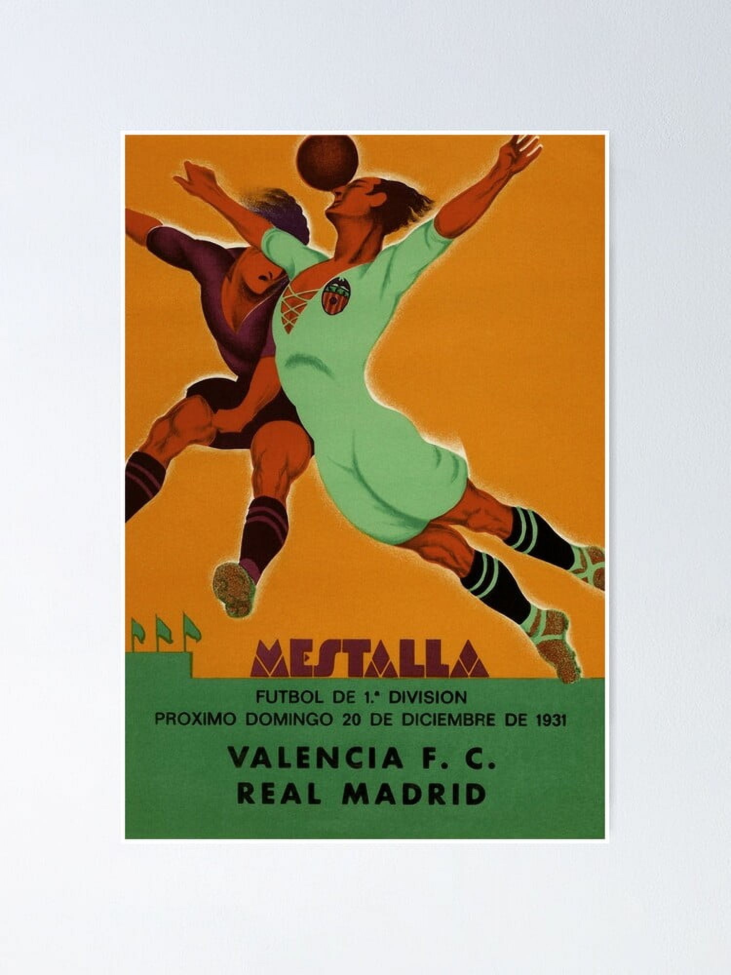 Aaroca new Vintage Spanish Futbol Soccer Championship sport ad Unframed ...