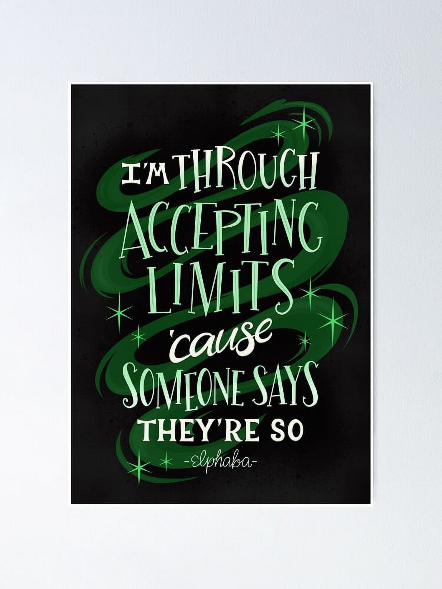 Aaroca new Wicked Defying Gravity Elphaba Musical Quote Unframed Canvas ...
