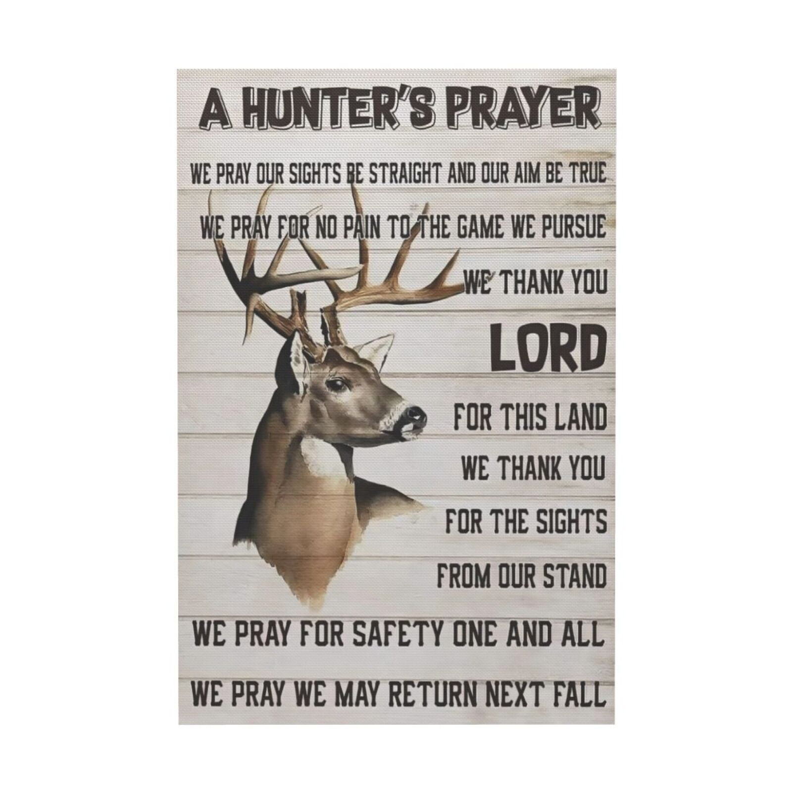 Aarocafa – A Hunter’s Prayer Deer Wall Art | Farmhouse Vintage Canvas ...