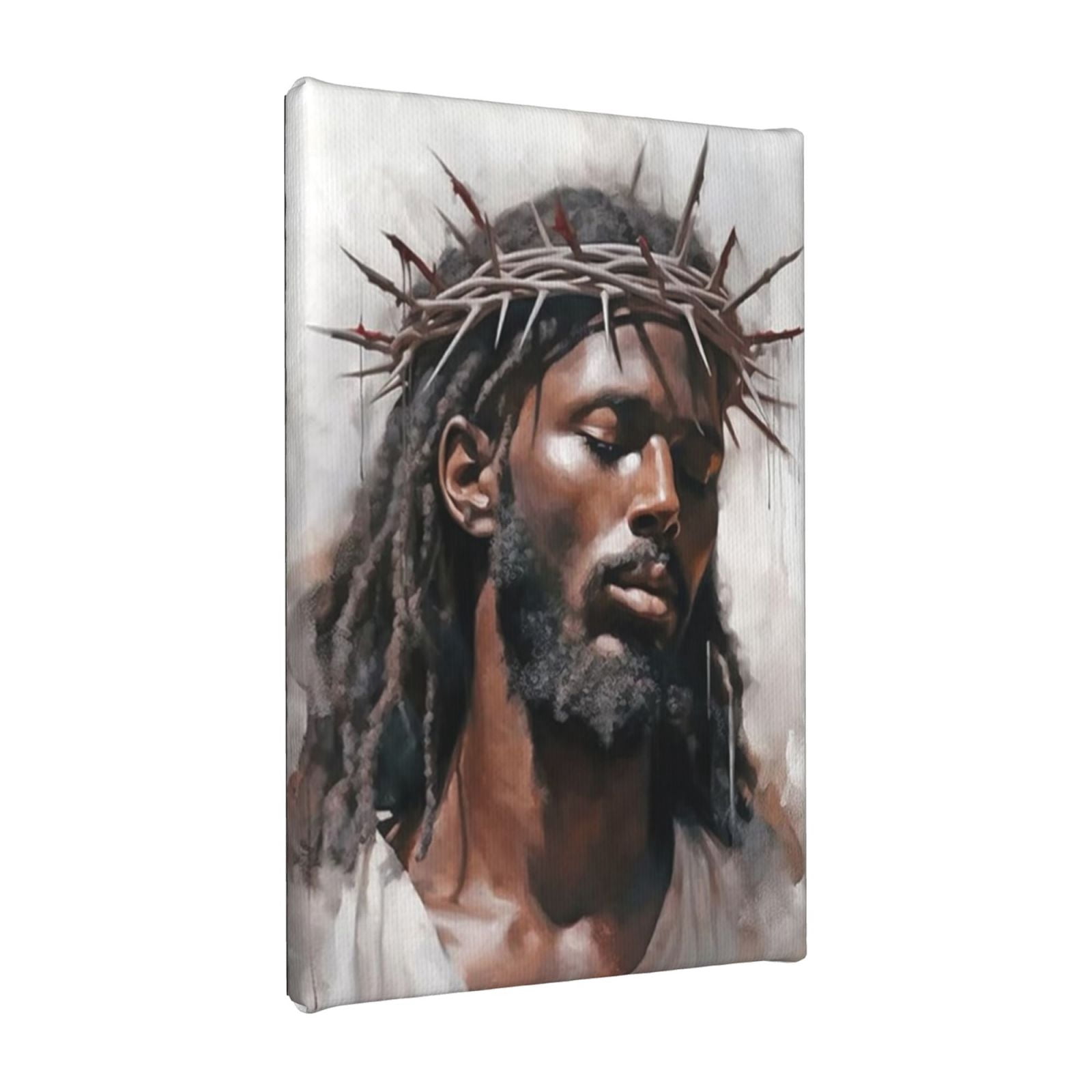 Aarocafa Inner Wood Frame African American Jesus Christ Canvas Art ...