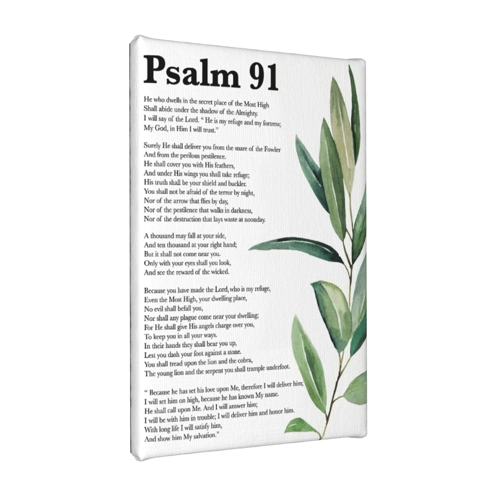 Aarocafa -Psalm 91 Scripture Inner Frame Canvas Poster -Stretched Faith ...