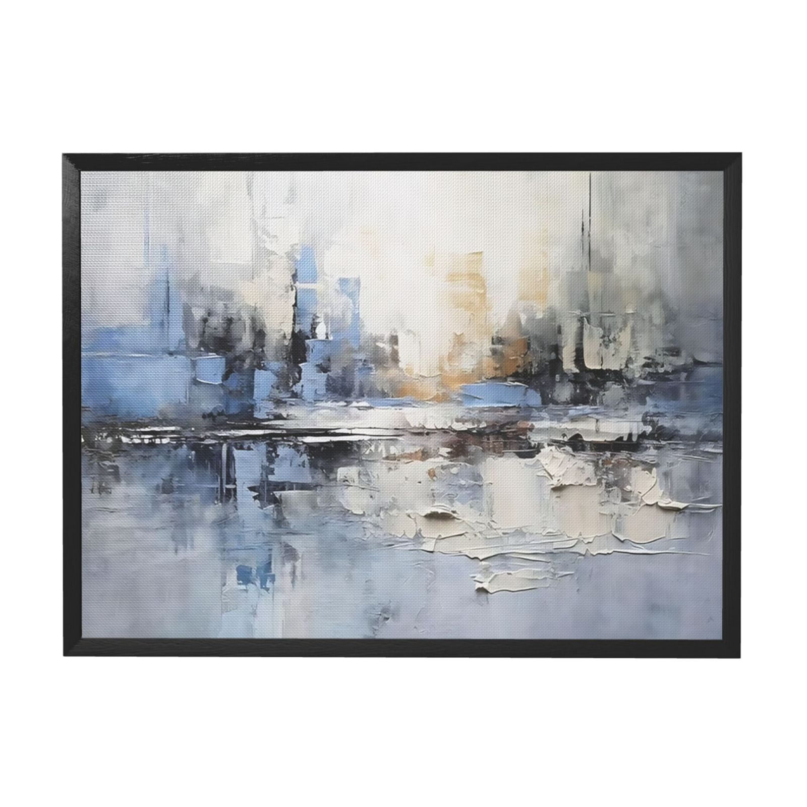 Aarocafa – Textured Cityscape Art (Black Plastic Frame) | Viral Modern ...