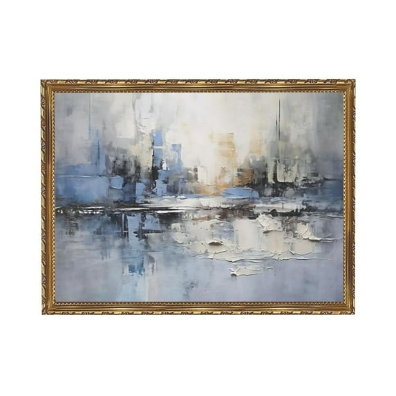 Aarocafa – Textured Cityscape Art (Gold Plastic Frame) | Viral Luxe ...