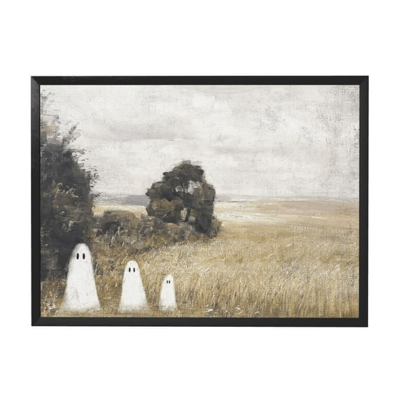Aarocafa – Whimsical Ghosts in Landscape Black Frame Canvas Poster ...