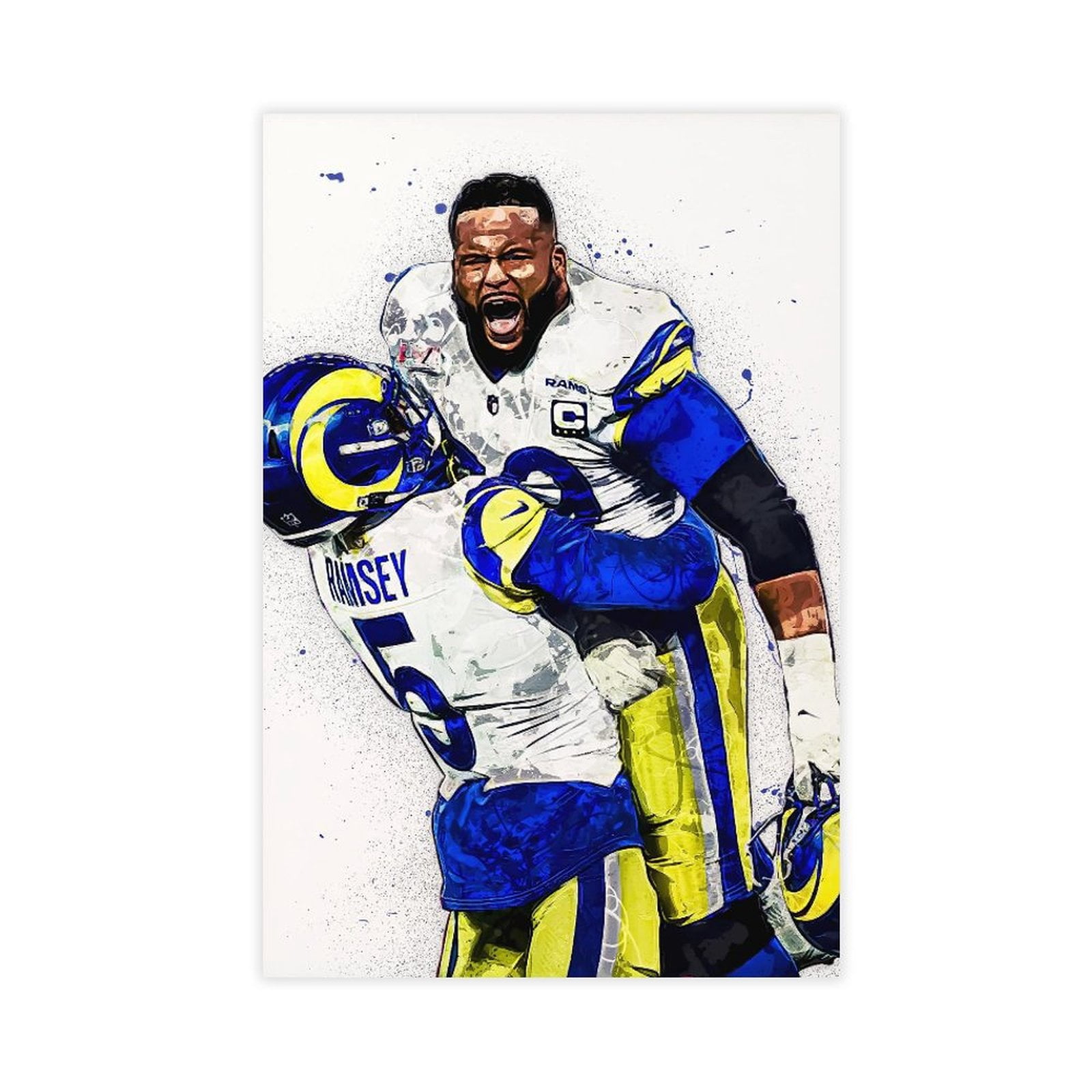 Aaron Donald Jalen Ramsey, Football Players, Canvas Football Poster ...