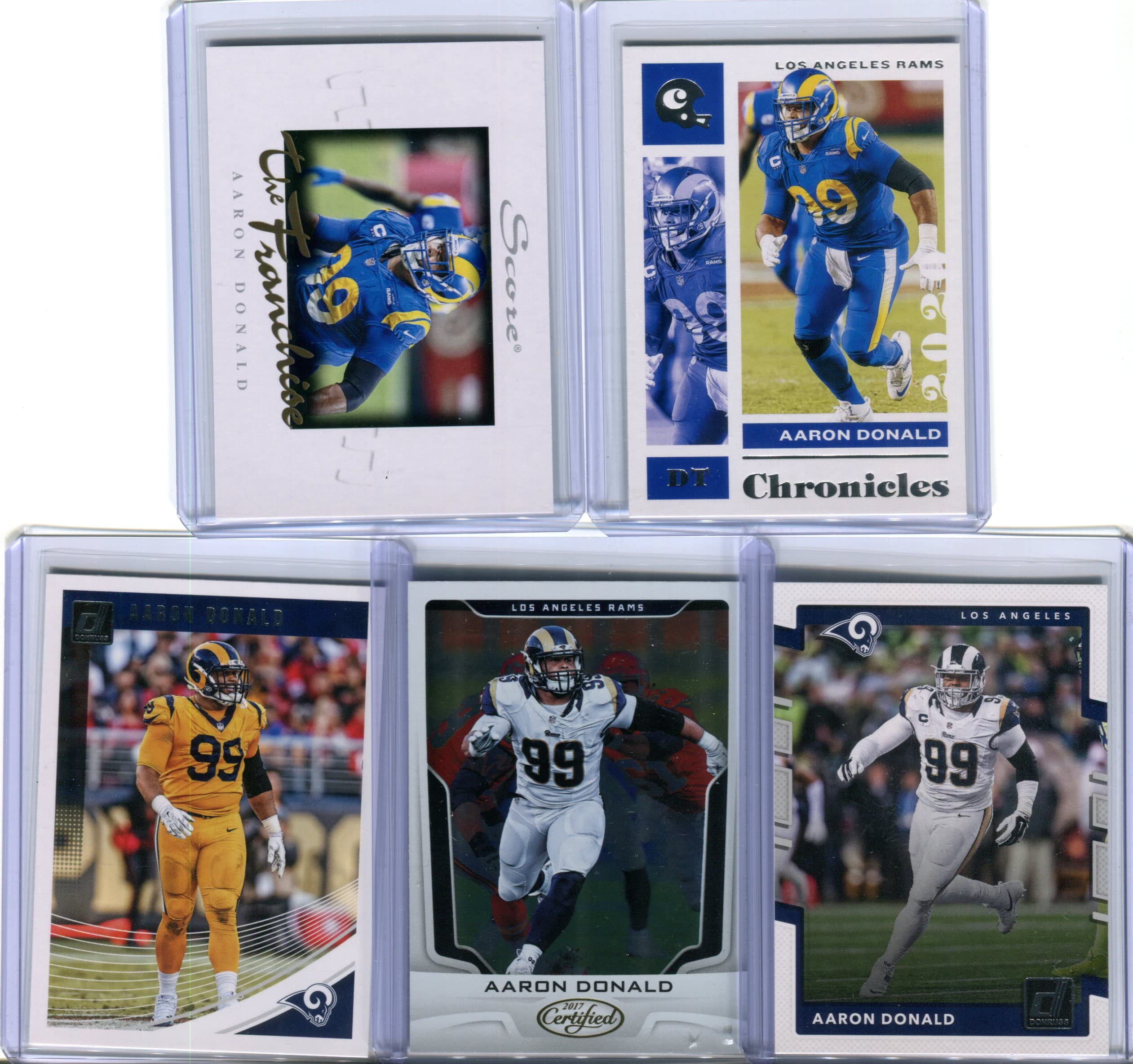 Aaron Donald Los Angeles Rams Assorted Football Cards 5 Card Lot ...