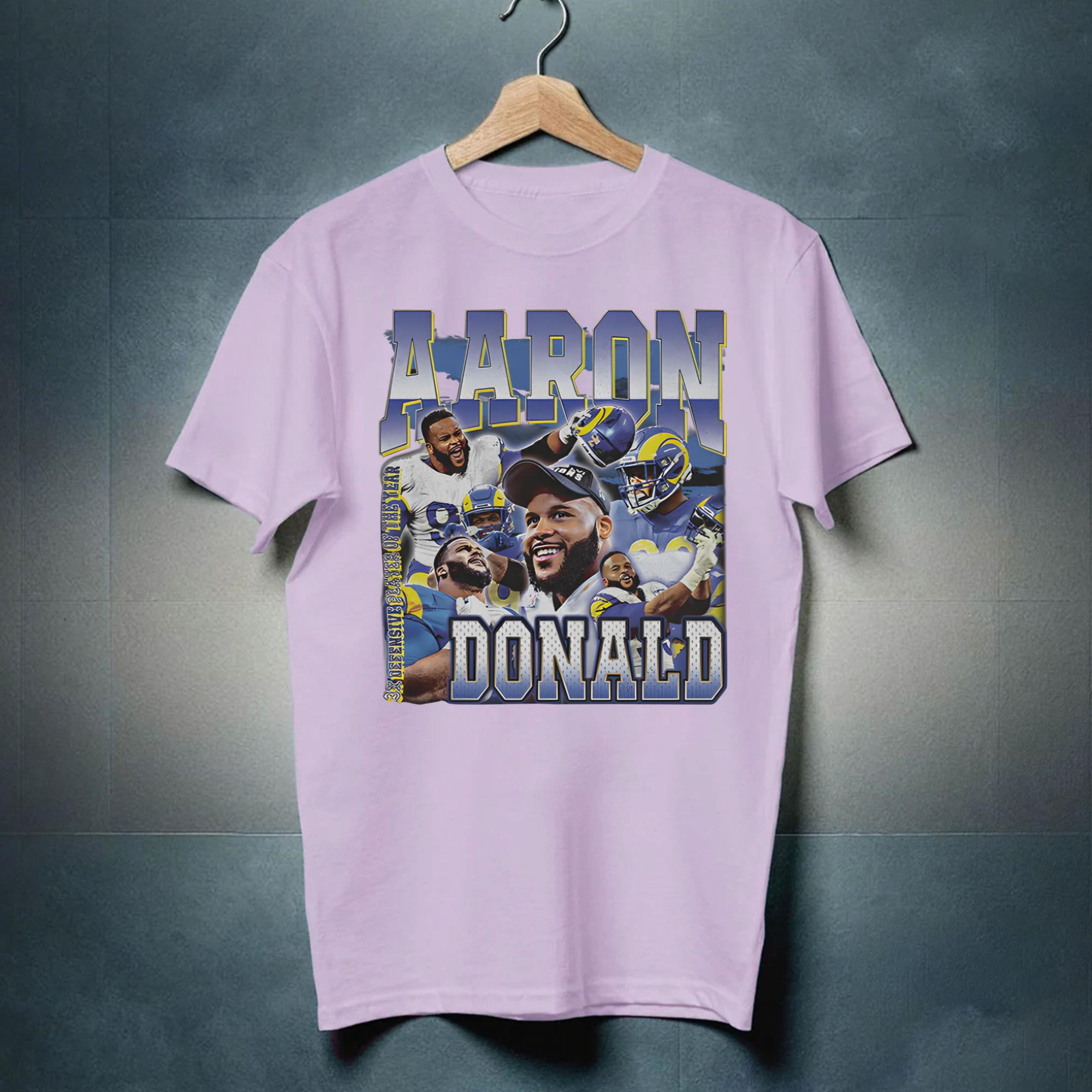 Aaron Donald Shirt Vintage Aaron Donald Graphic Tee Jersey Bootleg 90s ...