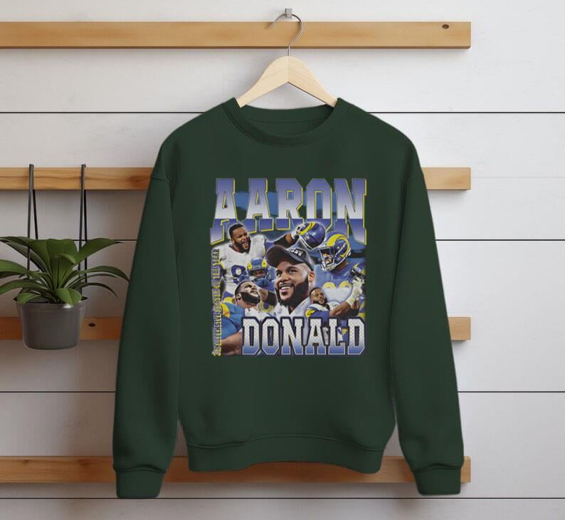 Aaron Donald Shirt Vintage Aaron Donald Tee Jersey Bootleg 90S Style ...