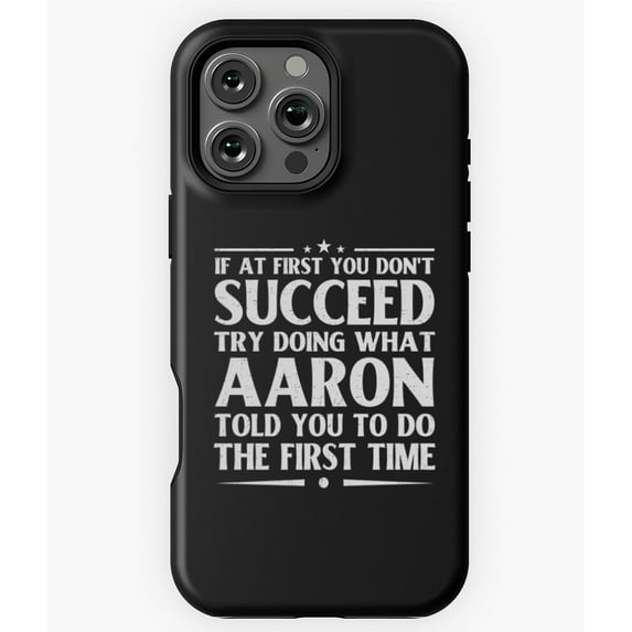 Aaron Funny Birthday Joke Personalized Phone Case for iPhone 16 15 14 ...