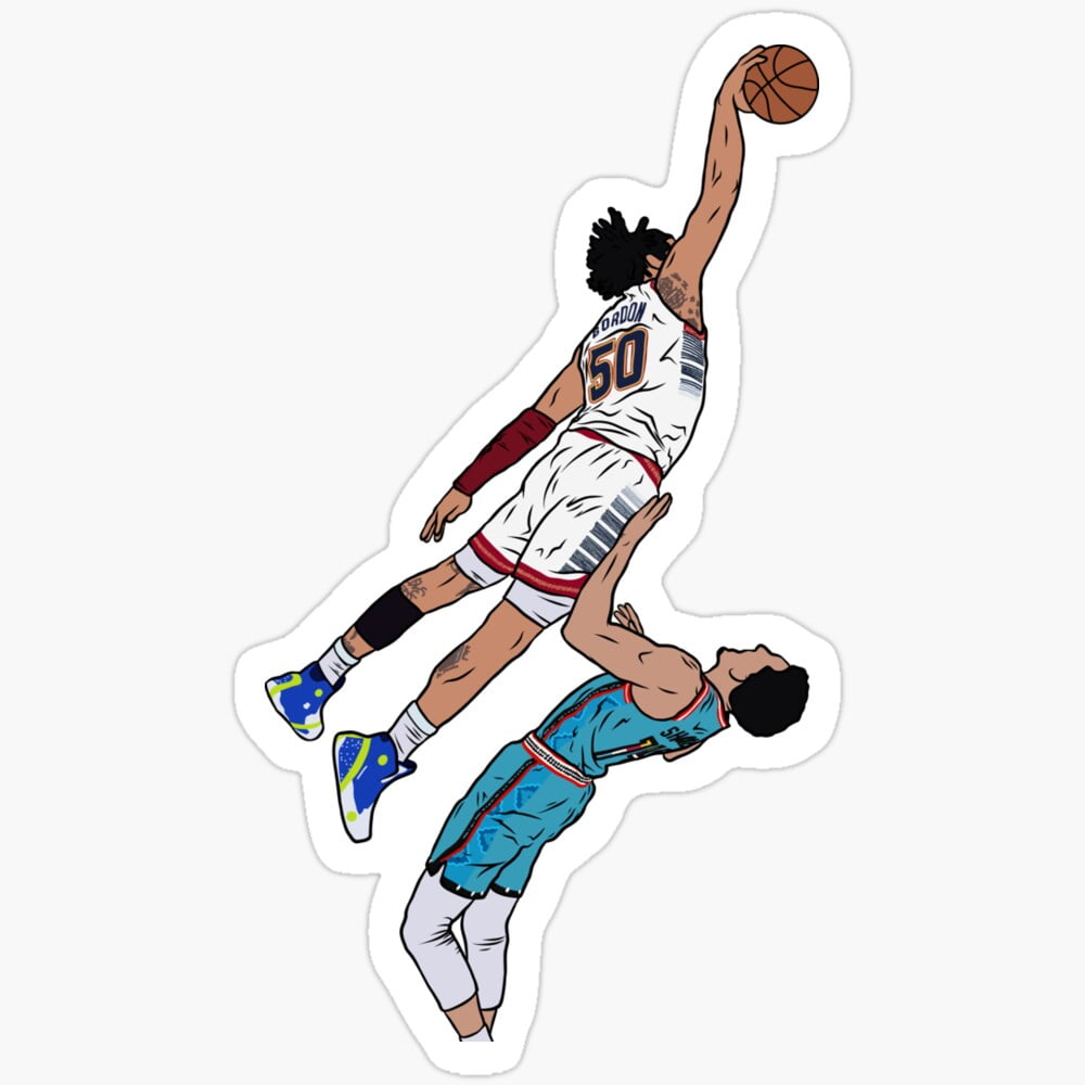 Aaron Gordon Dunks On Landry Shamet Sticker Phone Decal Water Bottle ...