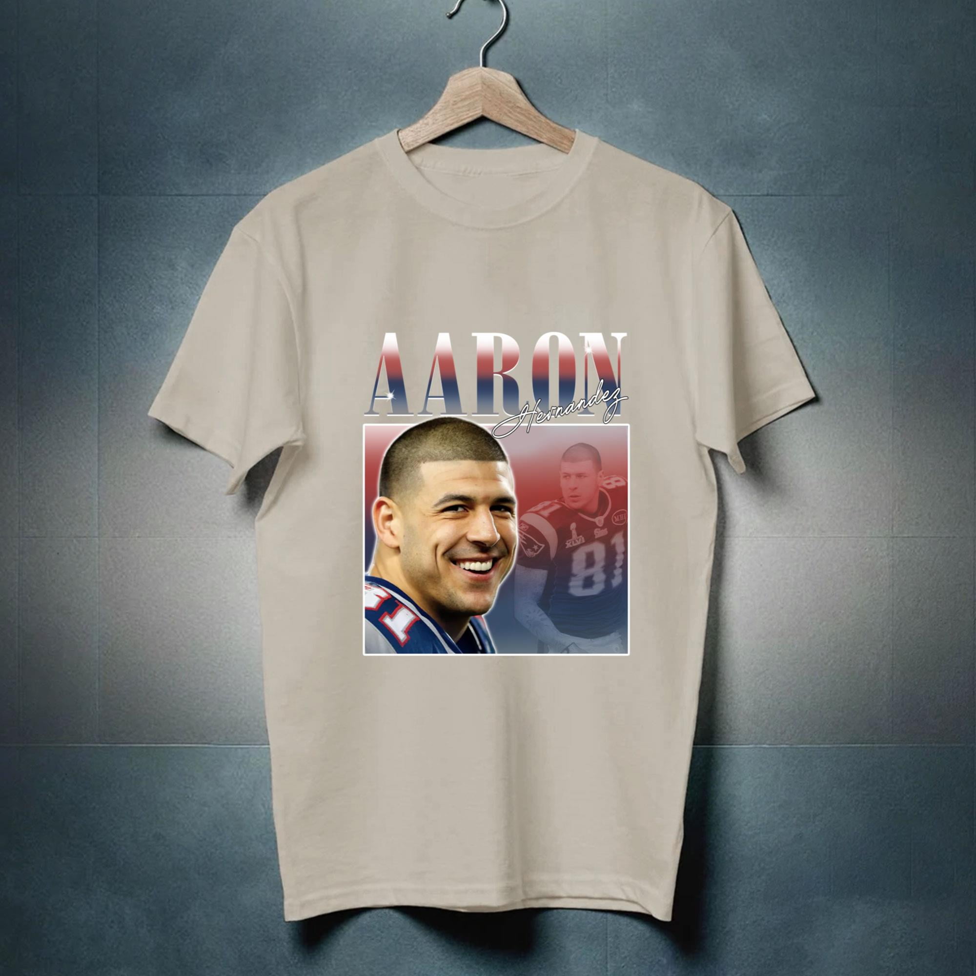Aaron Hernandez shirt vintage retro design t-shirt 70s 80s 90s rocker design style tee 564 ...