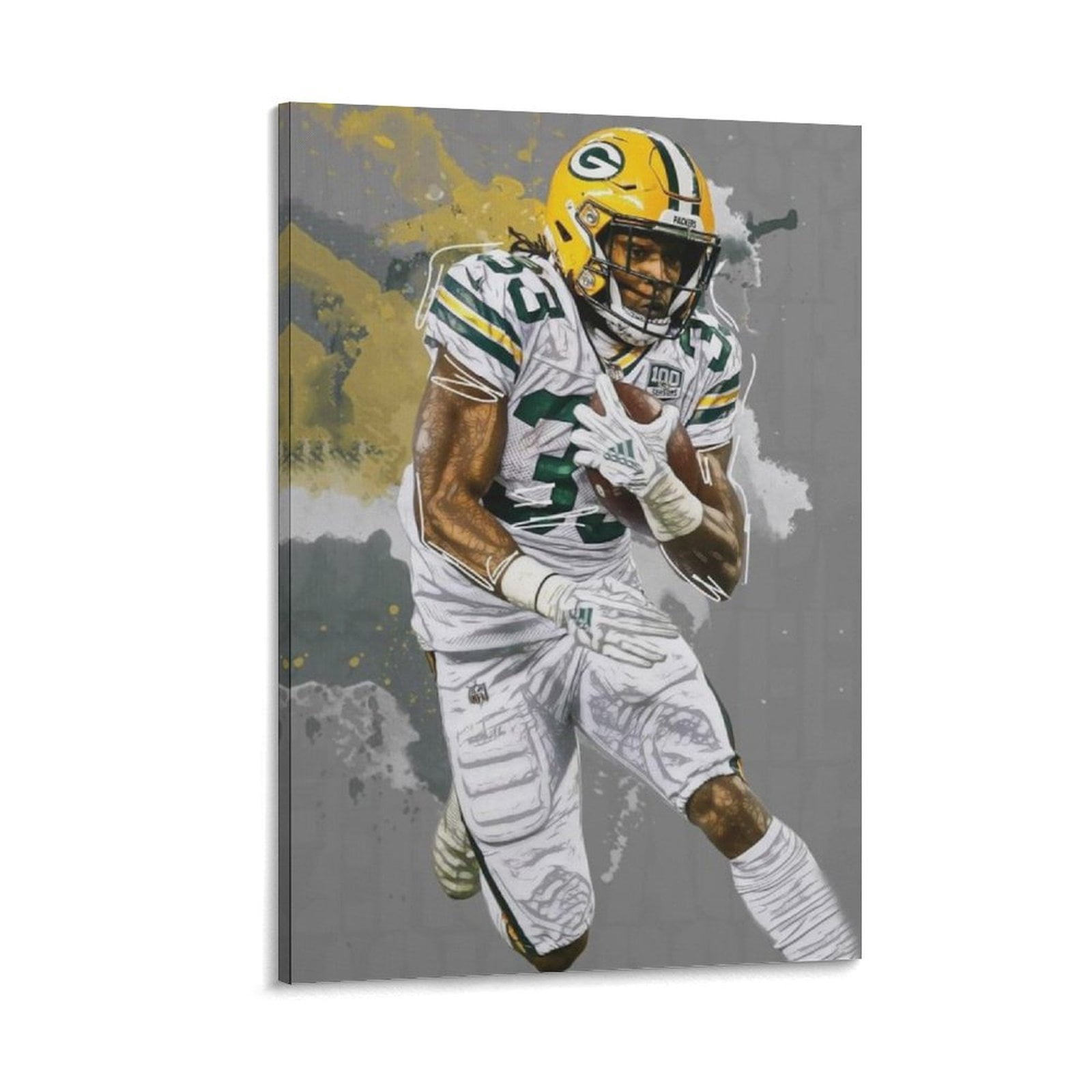 Aaron Jones Canvas Poster Posters Wall Art Painting Canvas Gift Living ...