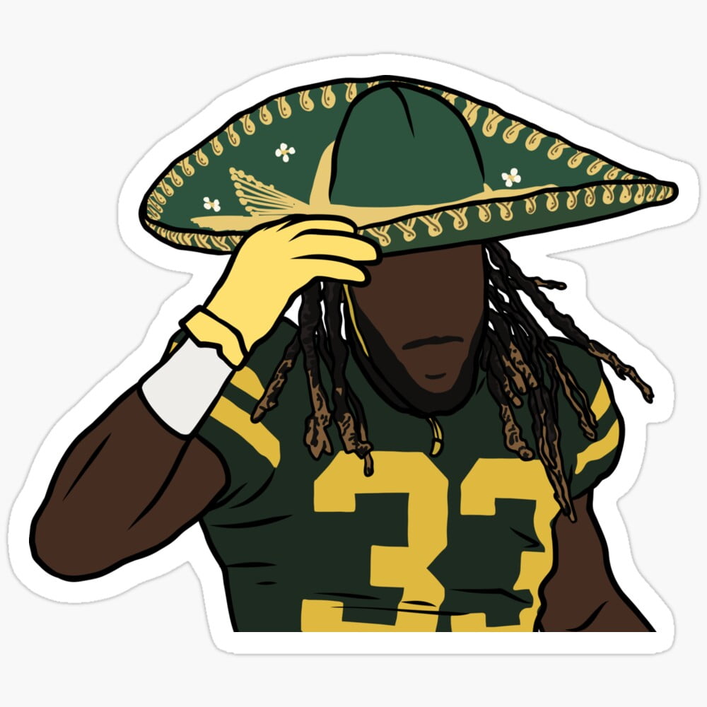 Aaron Jones Sombrero Celebration Sticker Phone Decal Water Bottle ...