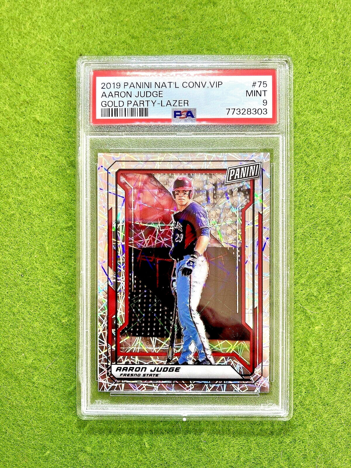 Aaron Judge LAZER PRIZM VIP SSP /99 SP PSA 9 CARD 2019 AARON JUDGE ...