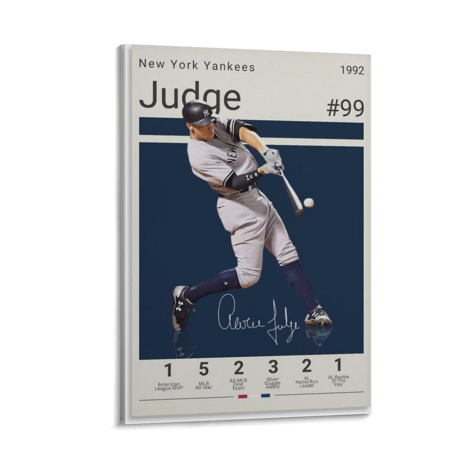 Aaron Judge Poster Dodger Posters Baseball Canvas Wall Art For Home ...