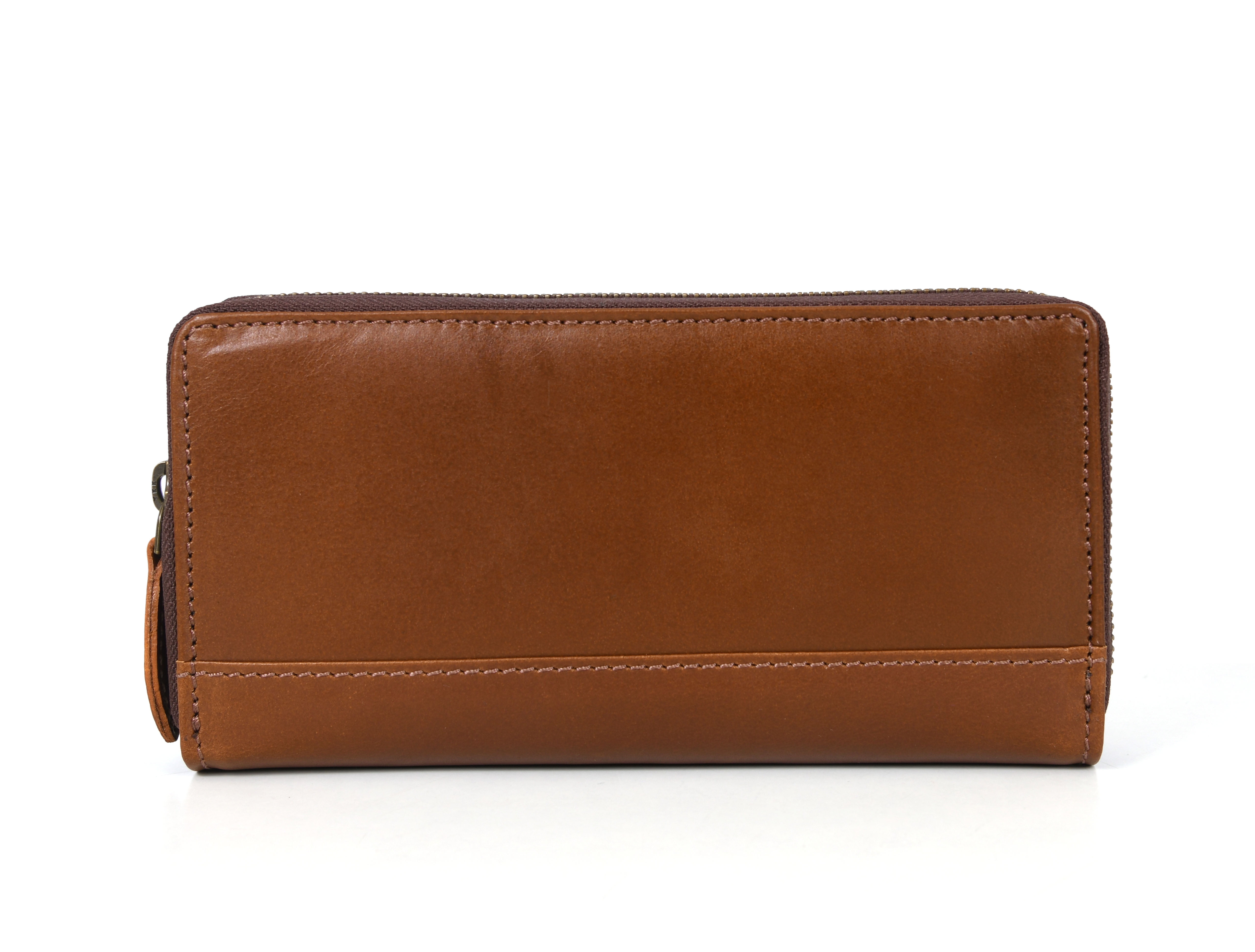Aaron Leather Goods Genuine Leather Wallet For Women - Brown - Walmart.com