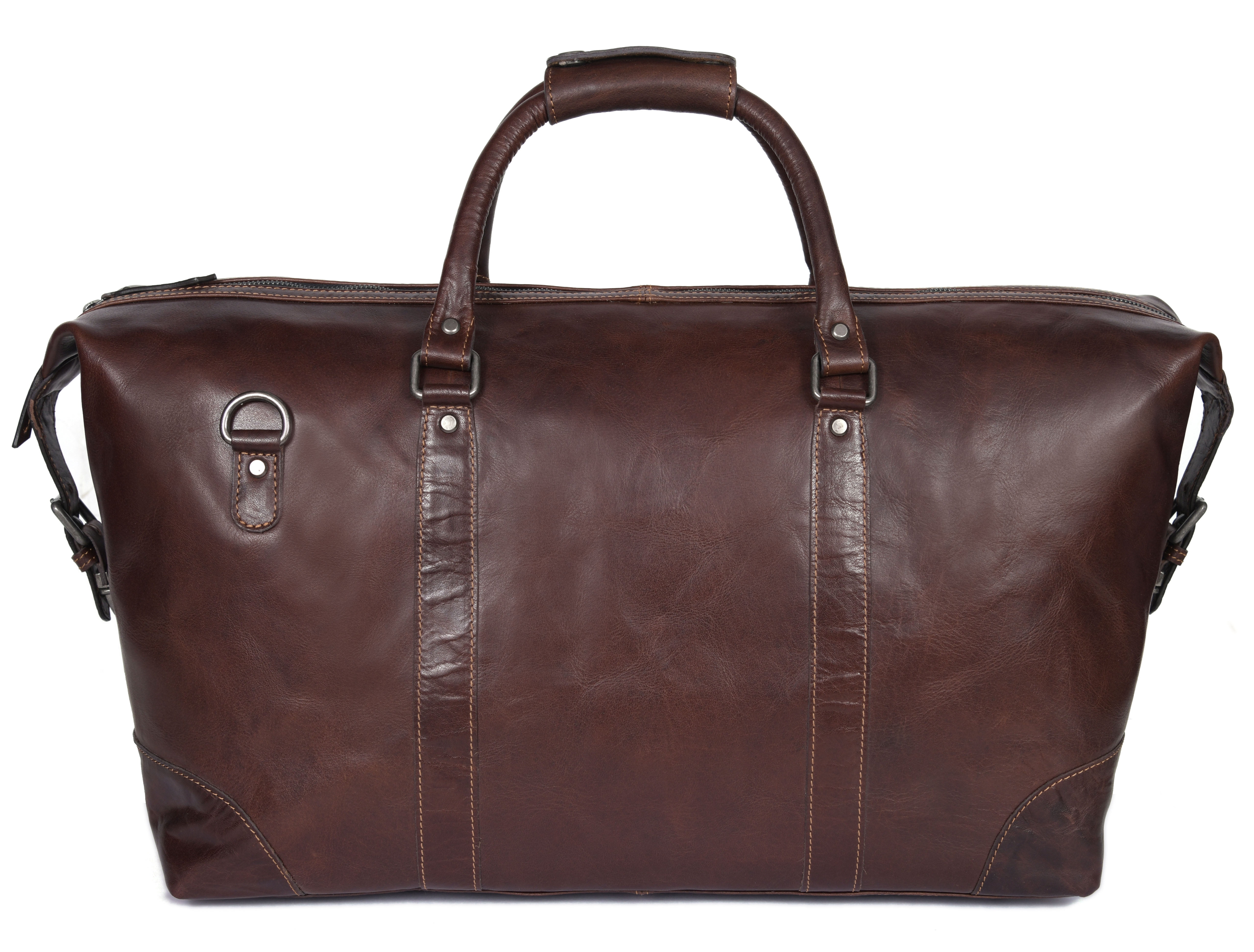 Aaron Leather Goods Polaris Leather Duffle Bag - TB74 - Walmart.com